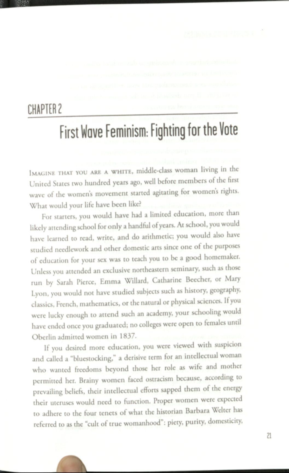 CHAPTER 2: First Wave Feminism and the Fight for Women's Suffrage - Studocu