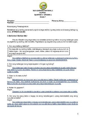 Morpolohiya: Morpema at Mga Uri Nito sa Wikang Filipino (FIL101) - Studocu