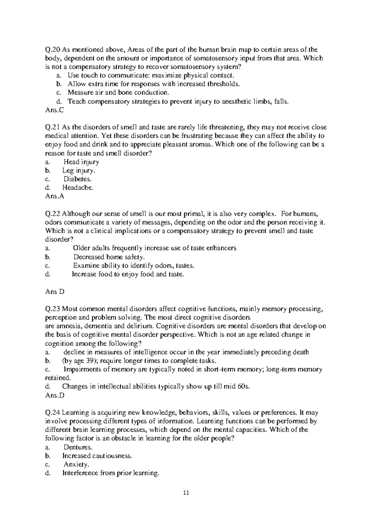 APC Written Exam Prep: MCQ Collections 11-20 for Health Sciences - Studocu