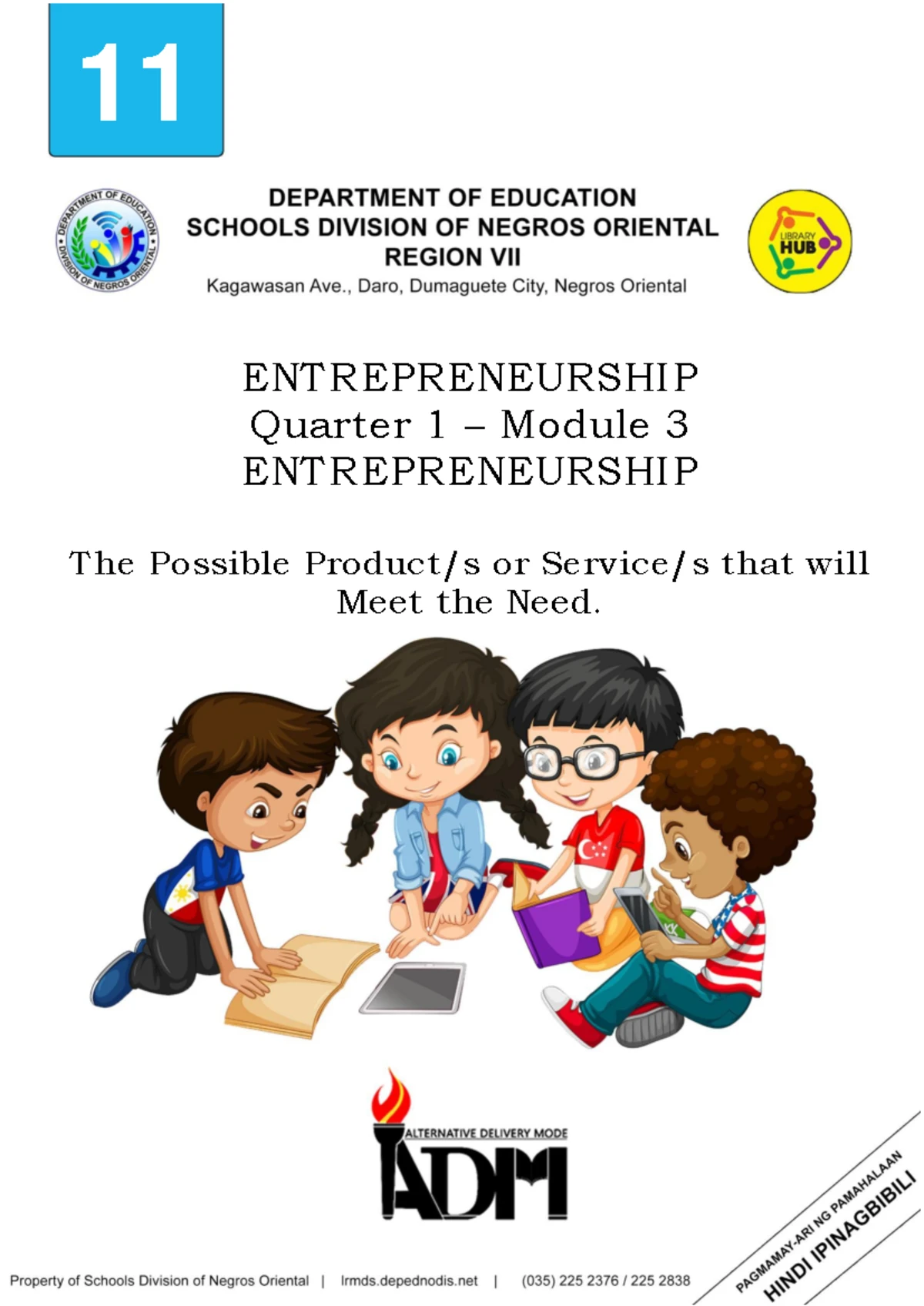 Entrep-Module-5 for student - 12 ENTREPRENEURSHIP Quarter 1 – Module 5 ...