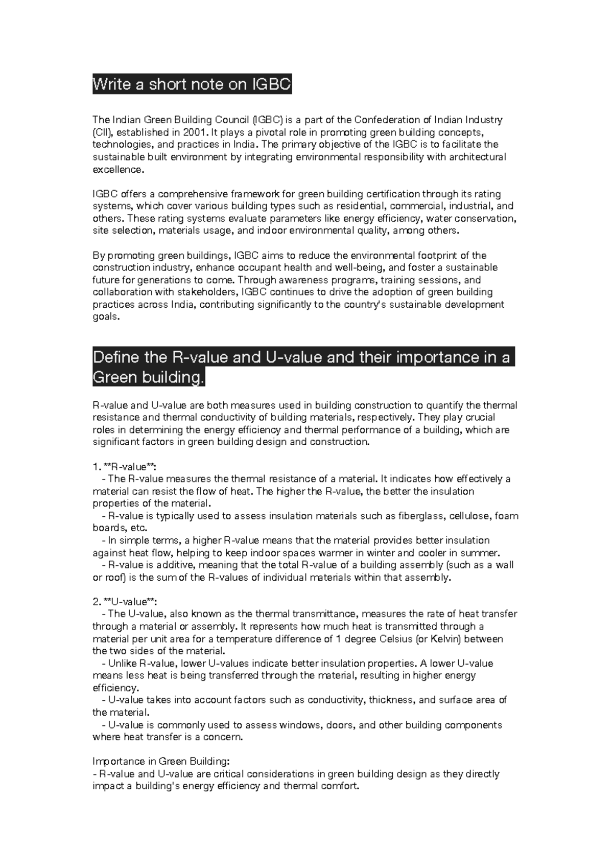 GBT Notes: Key Concepts in Green Building and Sustainability Practices ...