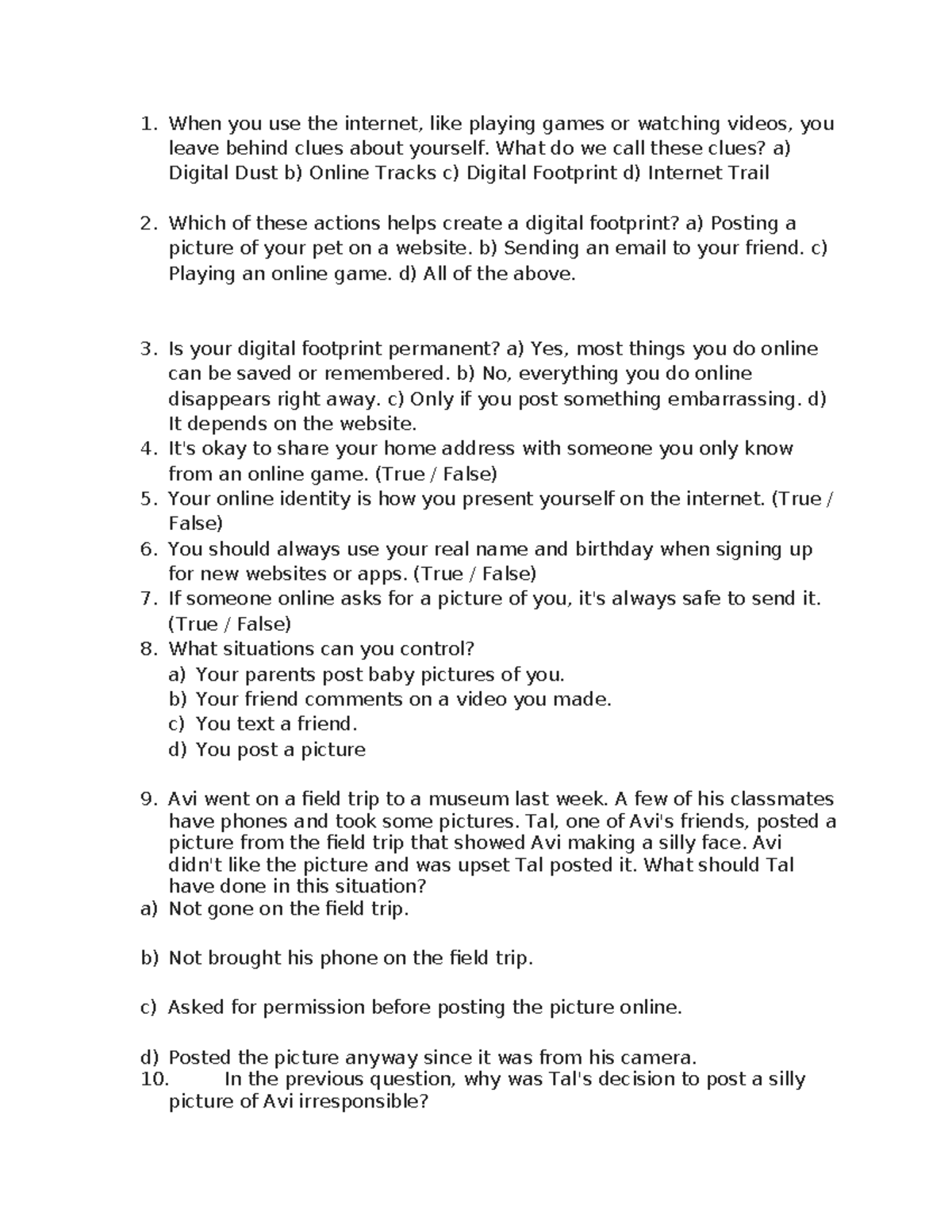 Digital Footprint: Understanding Online Clues and Safety - Studocu