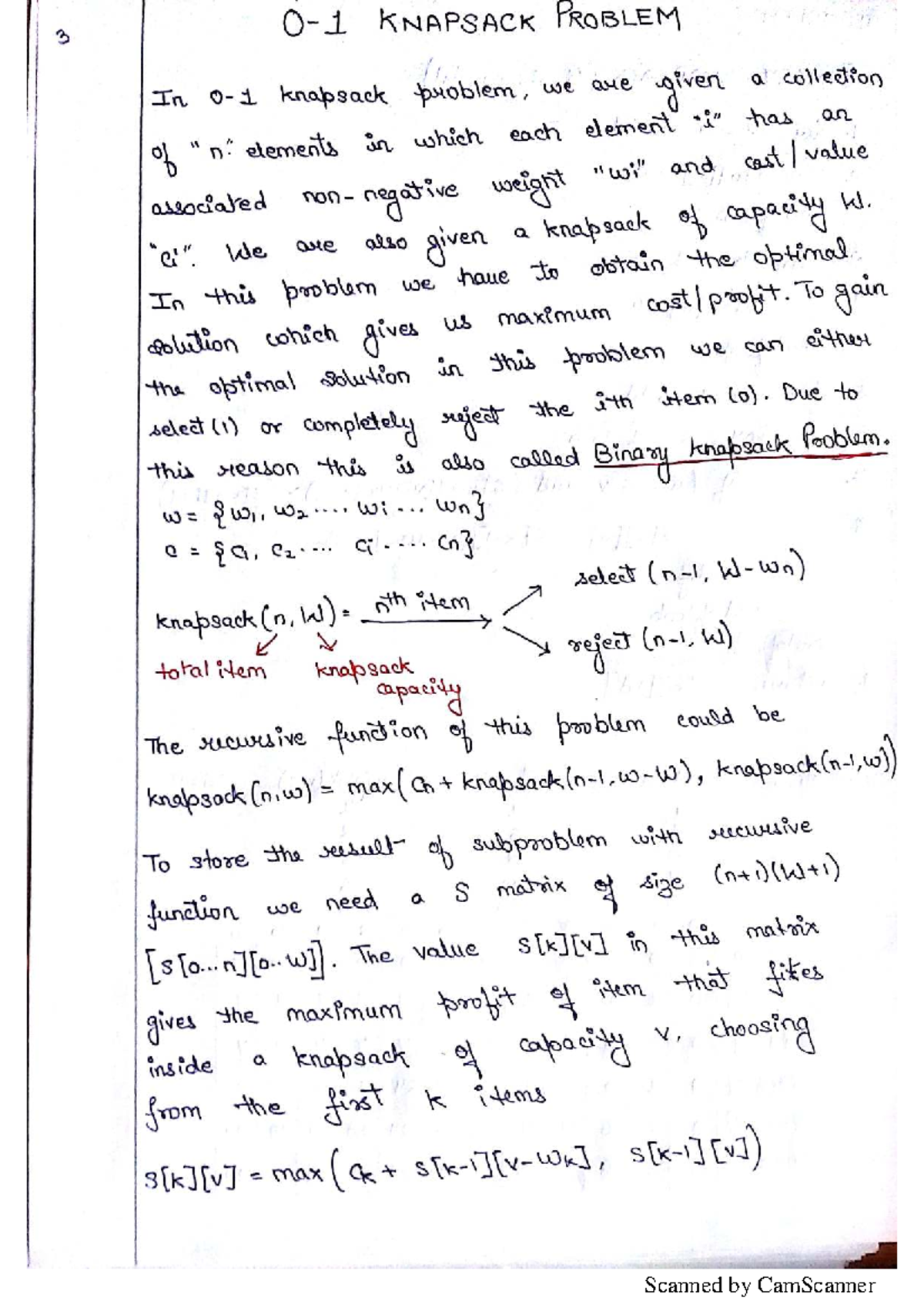 DAA Unit 4 - Knapsack Problem and Backtracking Techniques - Studocu