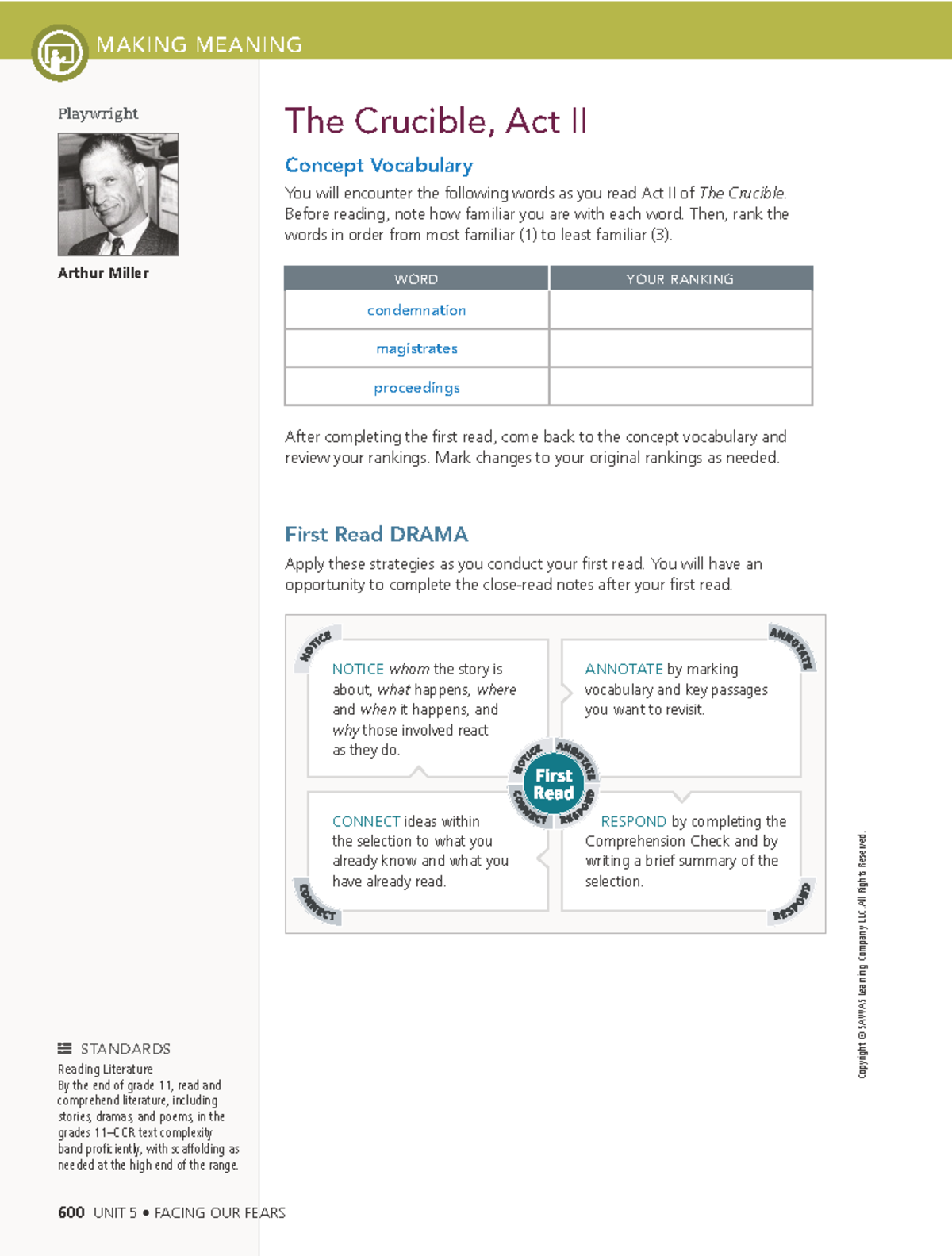The Crucible, Act II: Concept Vocabulary and Key Themes Analysis - Studocu