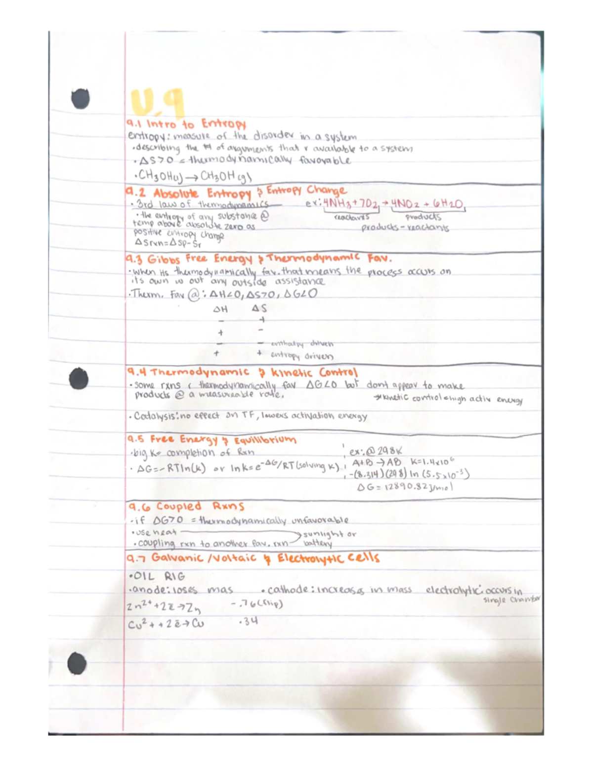 U9 - chemistry u9 - 9 Intro to Entropy entropy: measure of the disorder ...