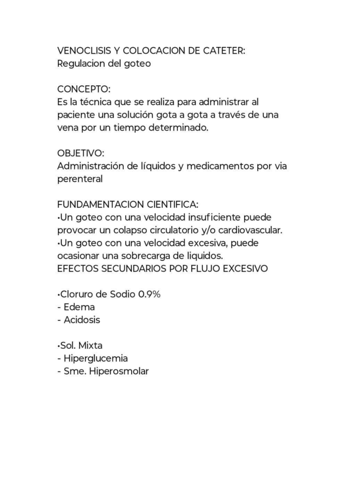 Venoclisis y Colocación de Catéter: Generalidades y Procedimientos ...