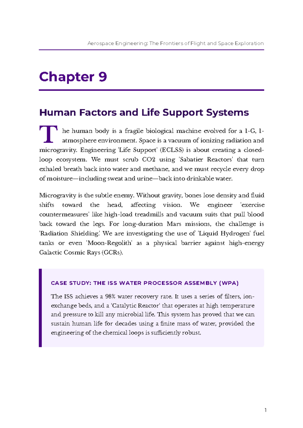 Aerospace Engineering ECLSS: Ch 9 Human Factors & Life Support - Studocu