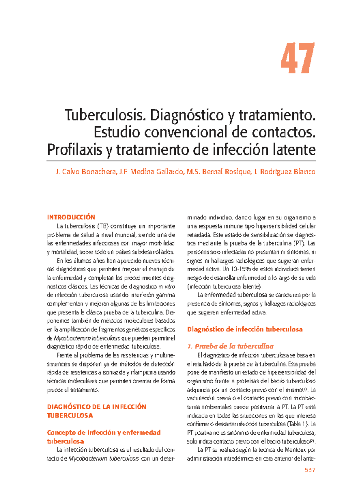 47- Tuberculosis: Diagnóstico, Tratamiento y Profilaxis de Infección ...