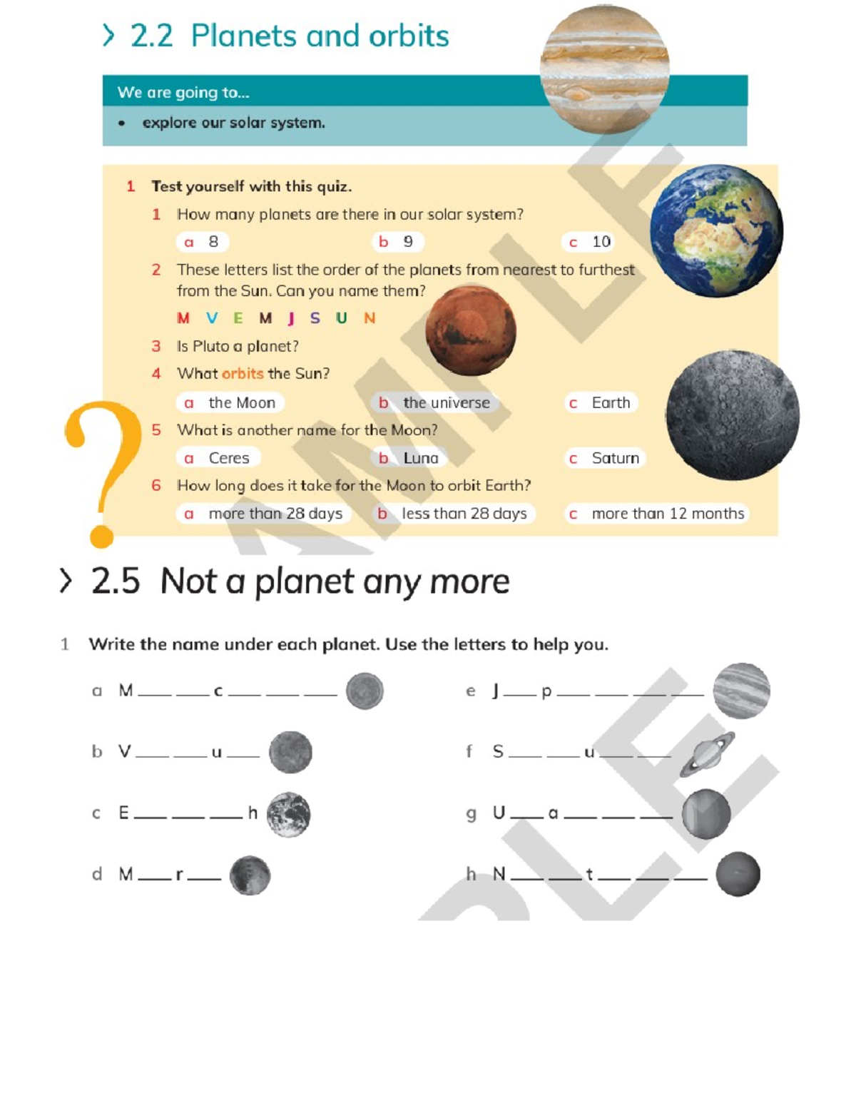 Solar System SGK: Quiz on Planets and Orbits - Studocu