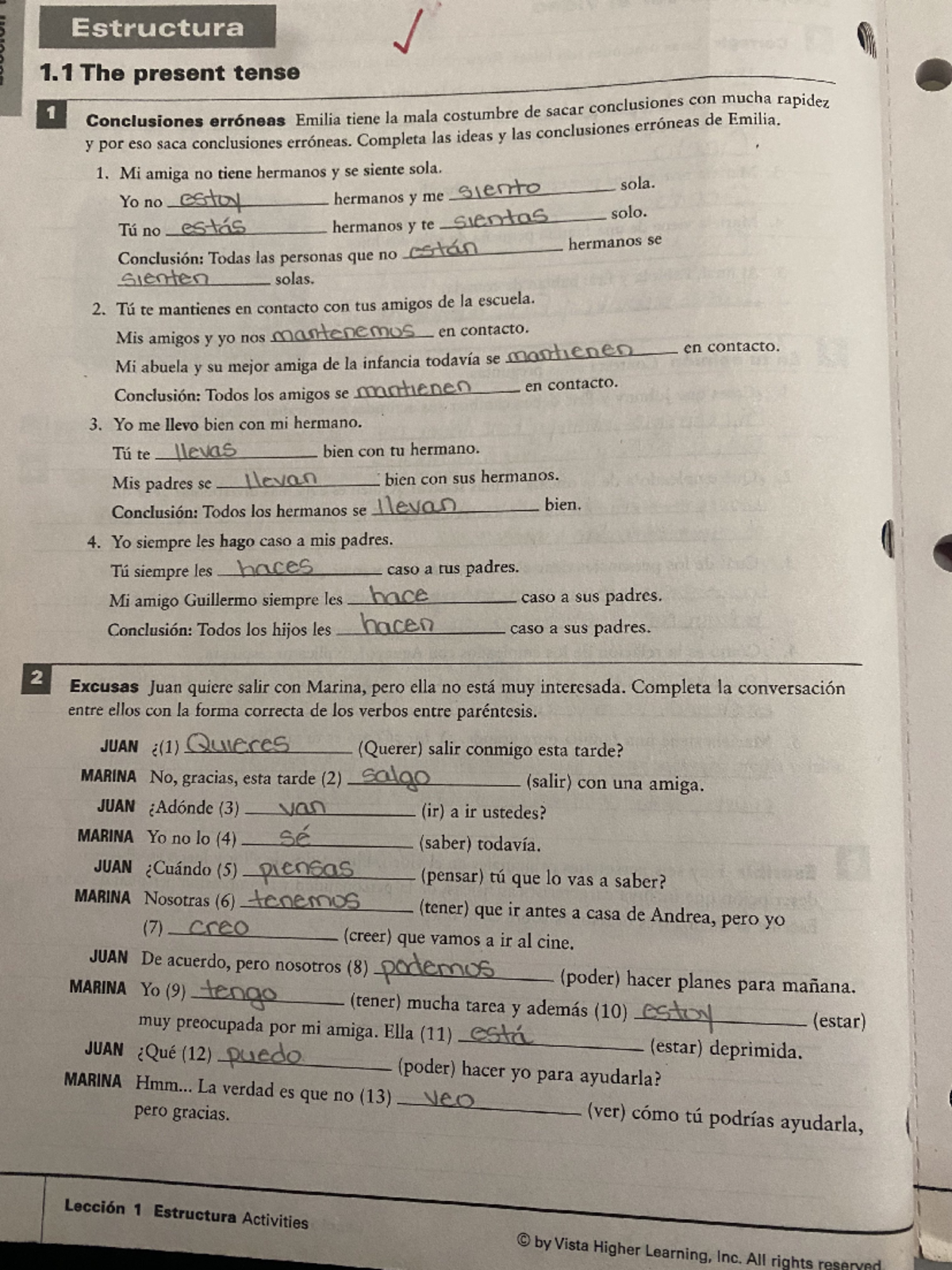 Spanish 4- Present Tense - Studocu