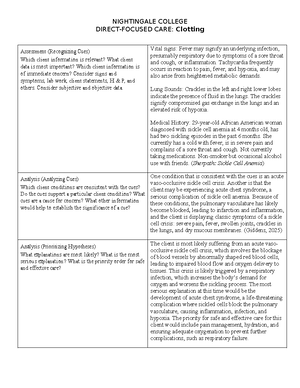 Concept Map#1- Infection - NURSING PROCESS: Concept Map #1- Infection ...