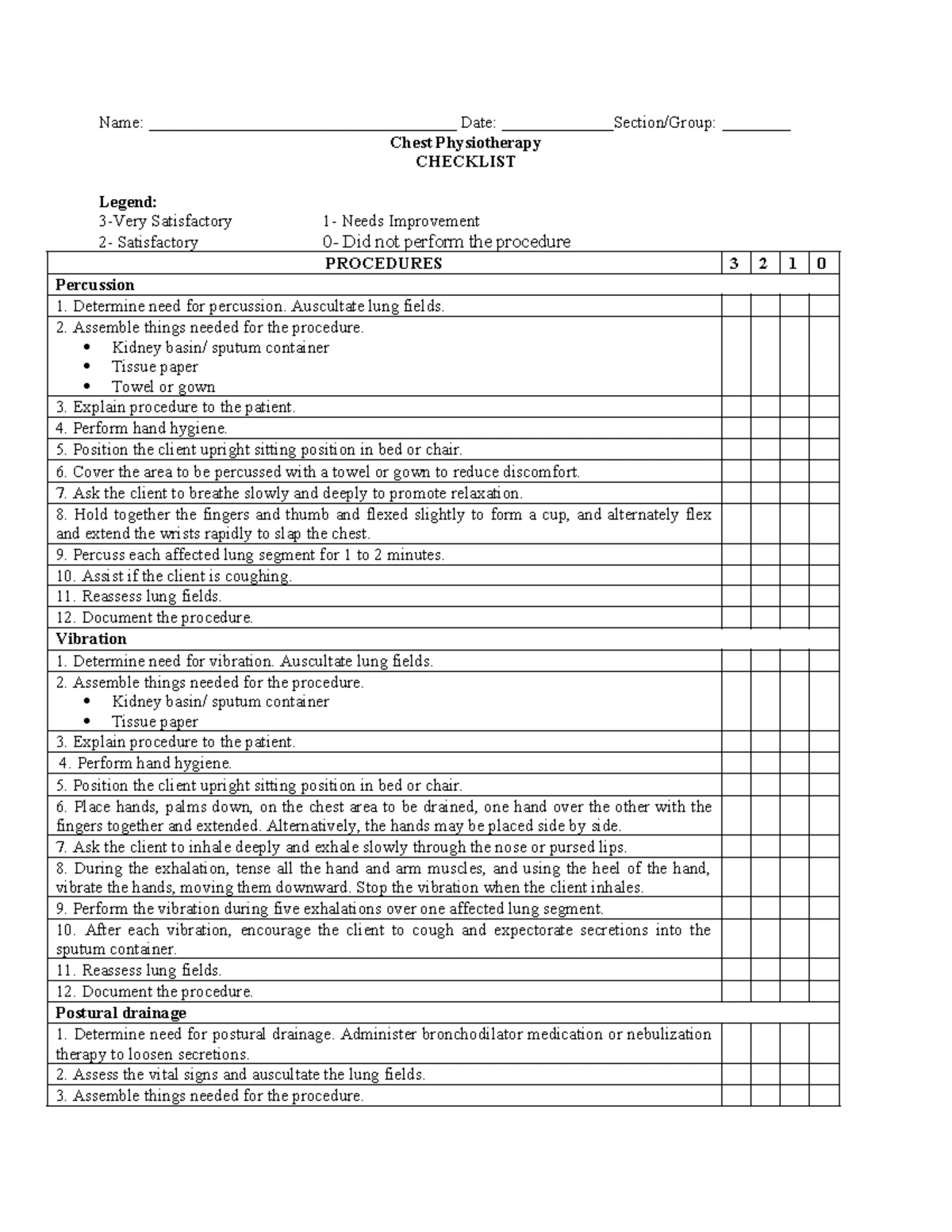 IFC Insertion & Procedure Checklist for Urinary Catheterization - Studocu