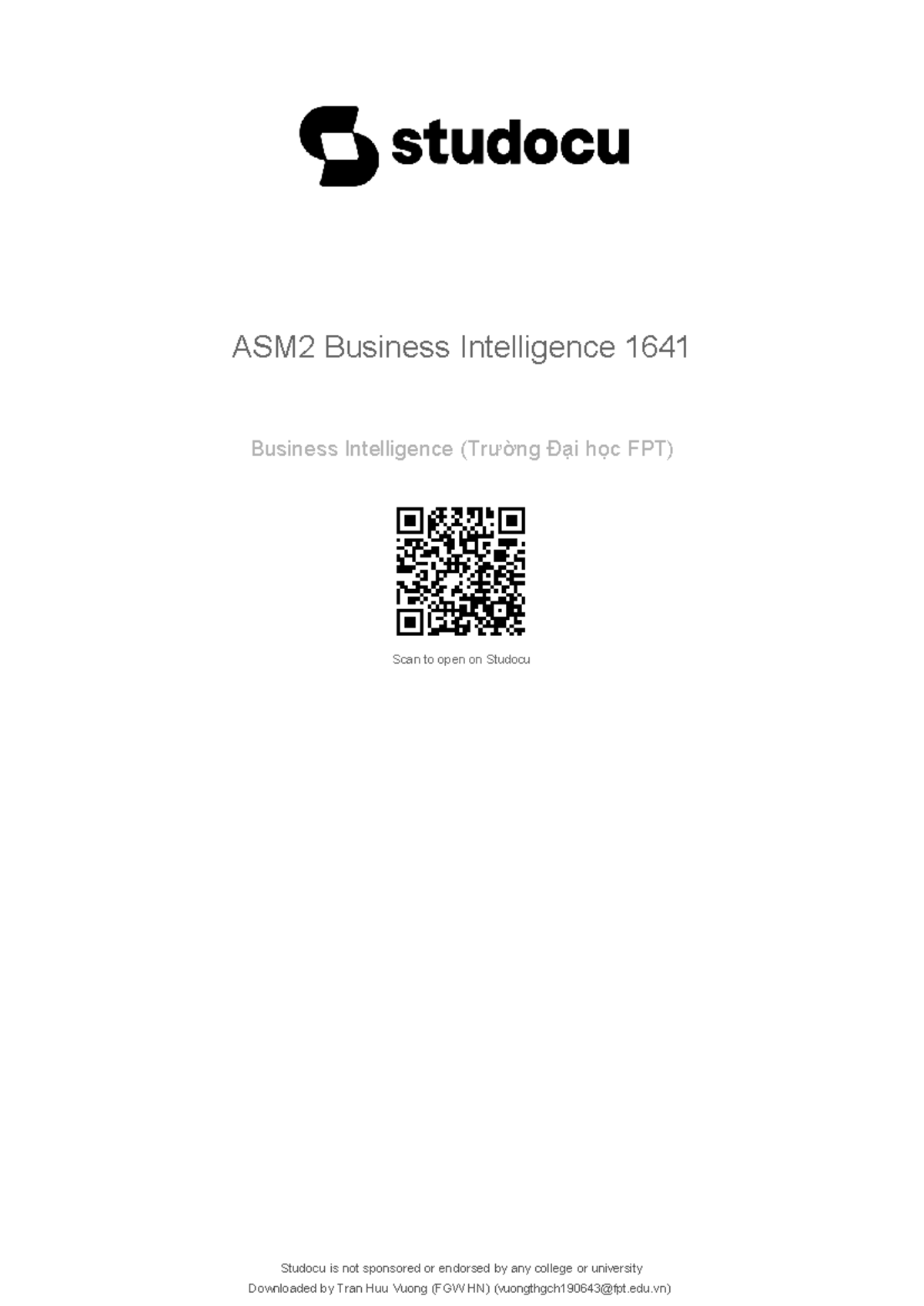 Asm2 business intelligence 1641 - ASM2 Business Intelligence 1641 ...