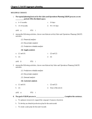 Chapter 06 - exam - Chapter 6. MRP production system MULTIPLE CHOICE ...
