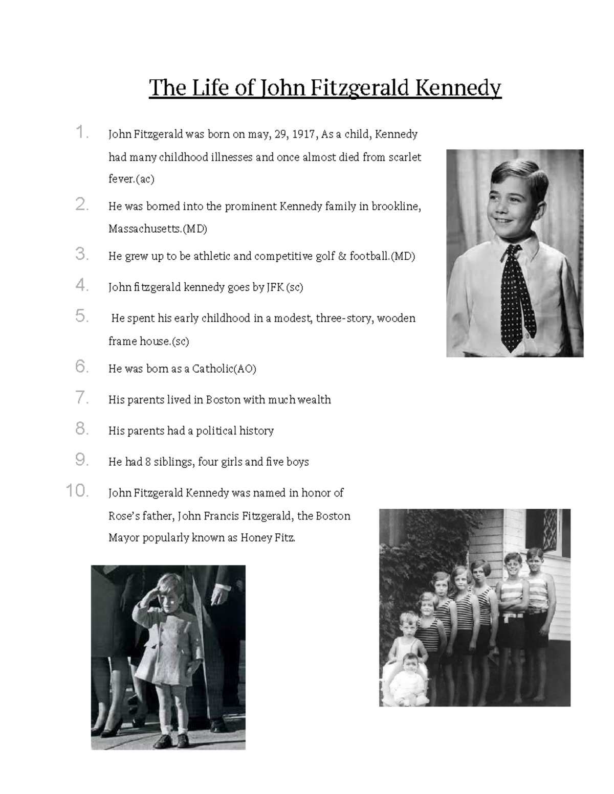 JFK - jknijk - The Life of John Fitzgerald Kennedy 1. John Fitzgerald ...