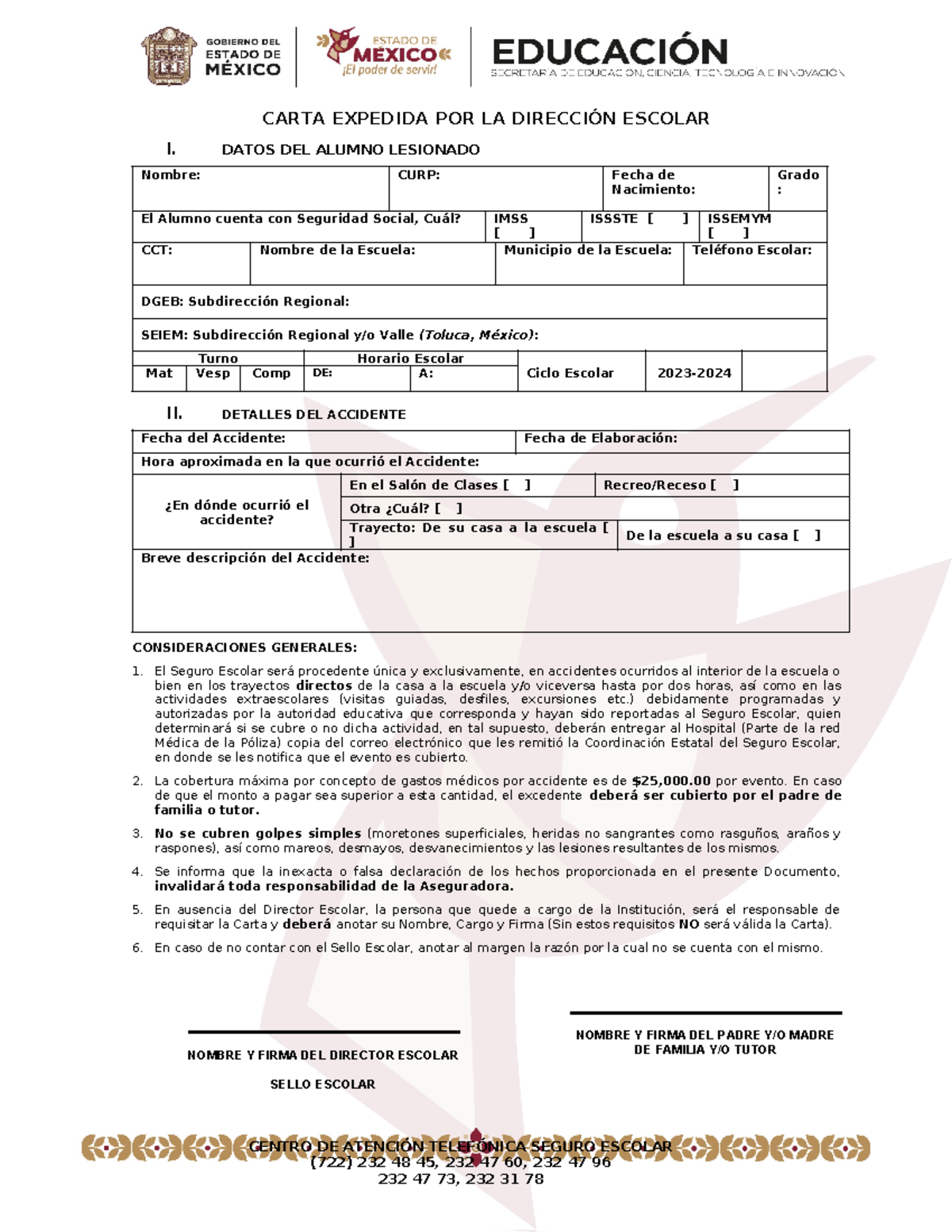 FORMATO Carta Expedida Ciclo Escolar 2023-2024 v - CARTA EXPEDIDA POR ...