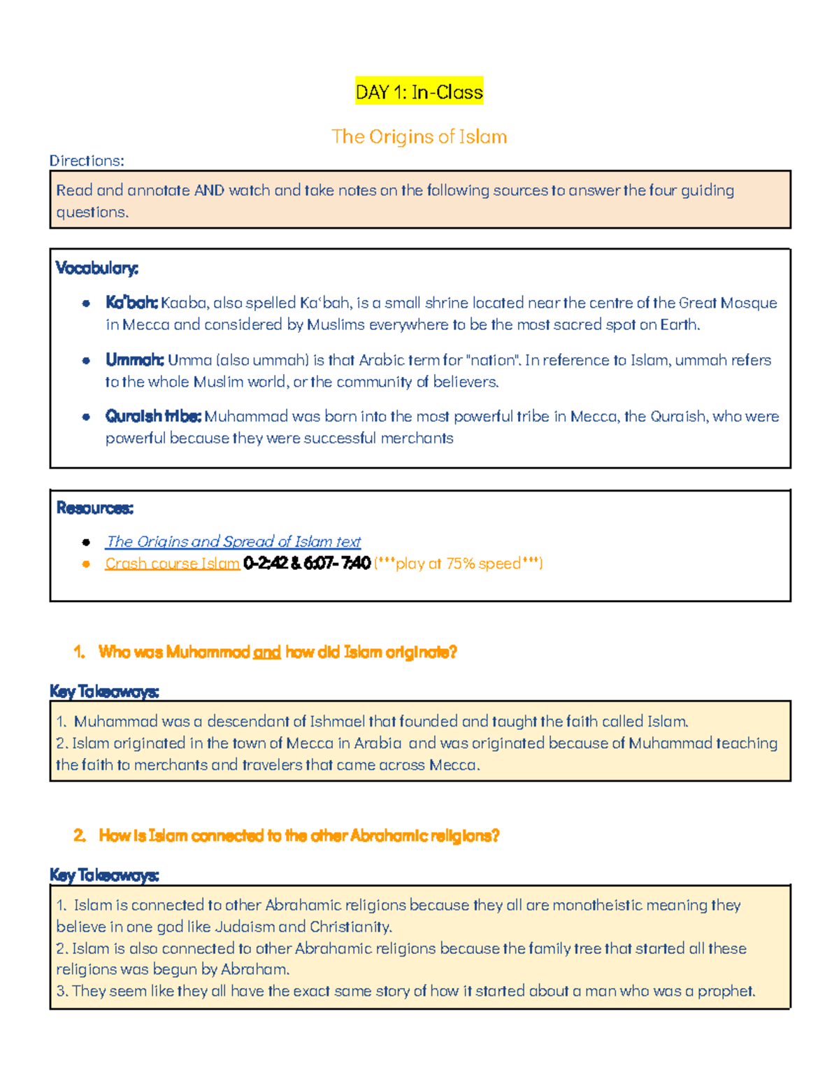 Learning About Islam: Key Concepts and Practices (Islam 101) - Studocu