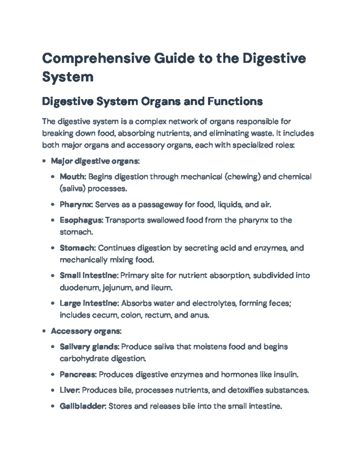 Comprehensive Overview of the Digestive System: Anatomy & Functions ...