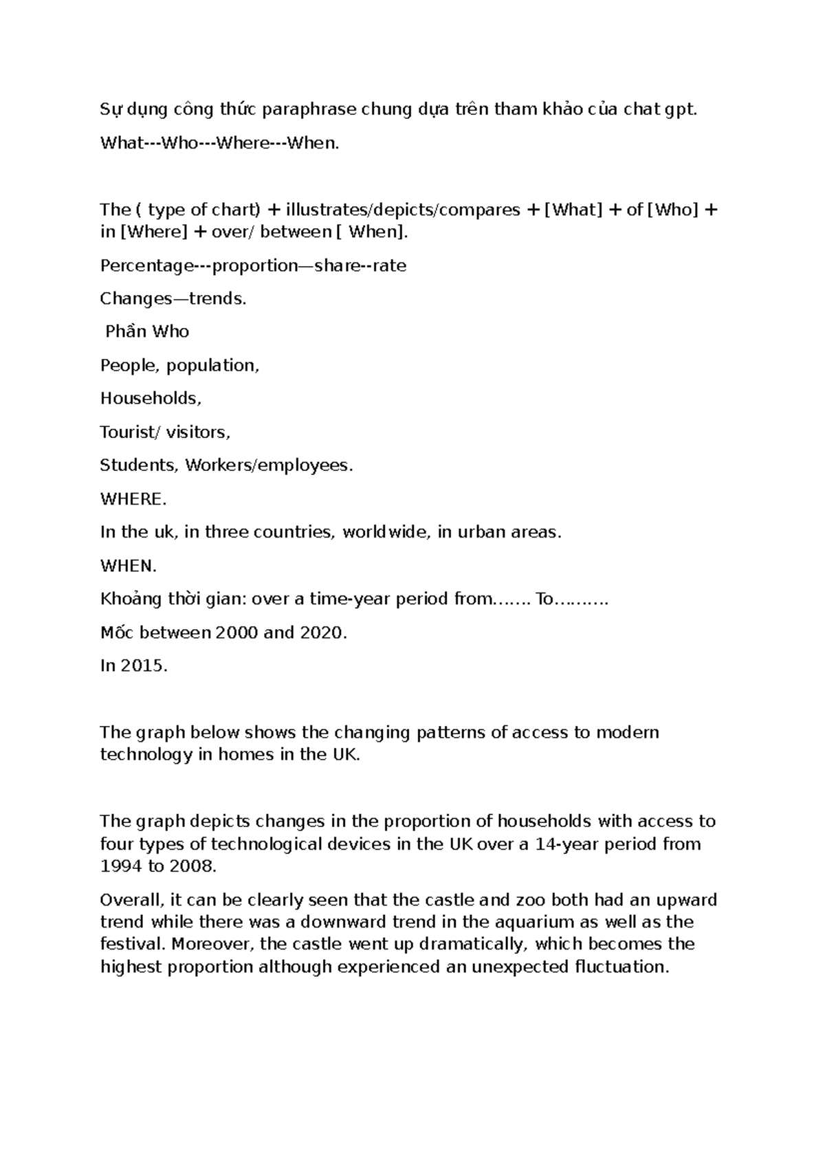 Sự dụng công thức paraphrase chung dựa trên tham khảo của chat gpt ...