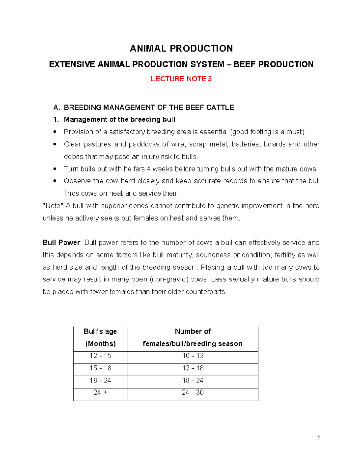 Lecture 3: Beef Production Management Techniques and Practices - Studocu