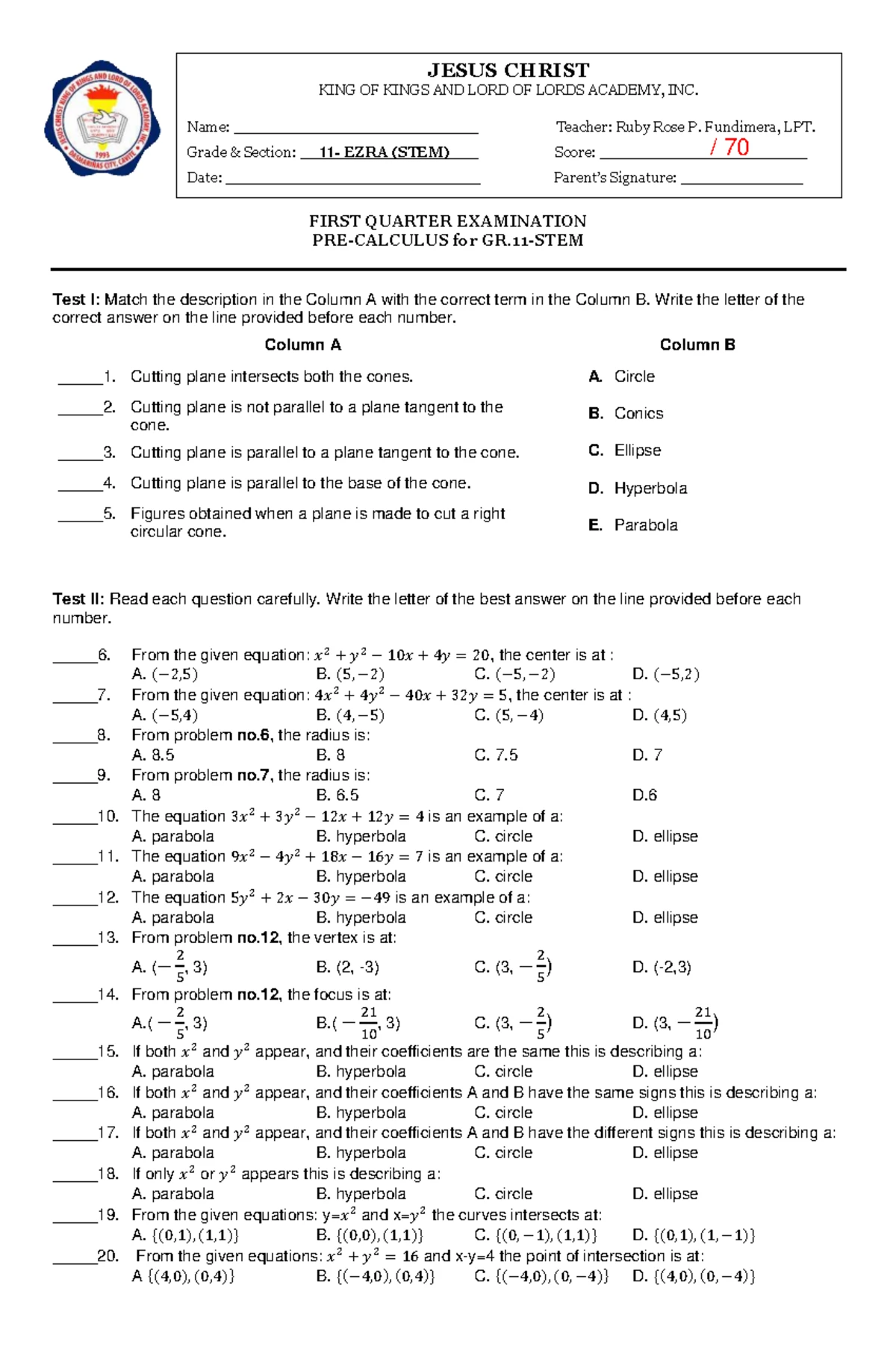 UGRD-NSCI6101-2313T - Physics 2 Final Exam Review Notes - Studocu