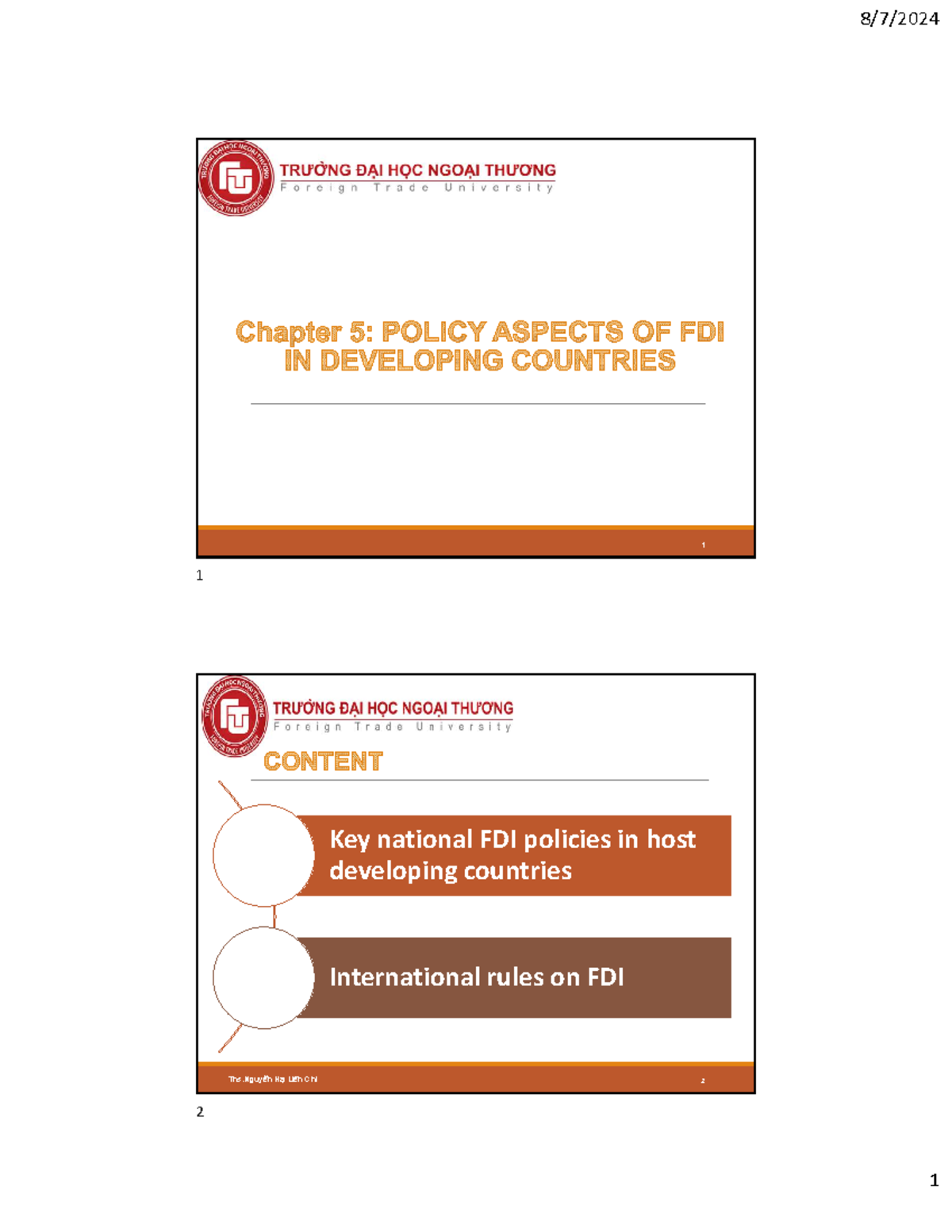 Chapter 5 - Key National FDI Policies (SV 2024) - Studocu
