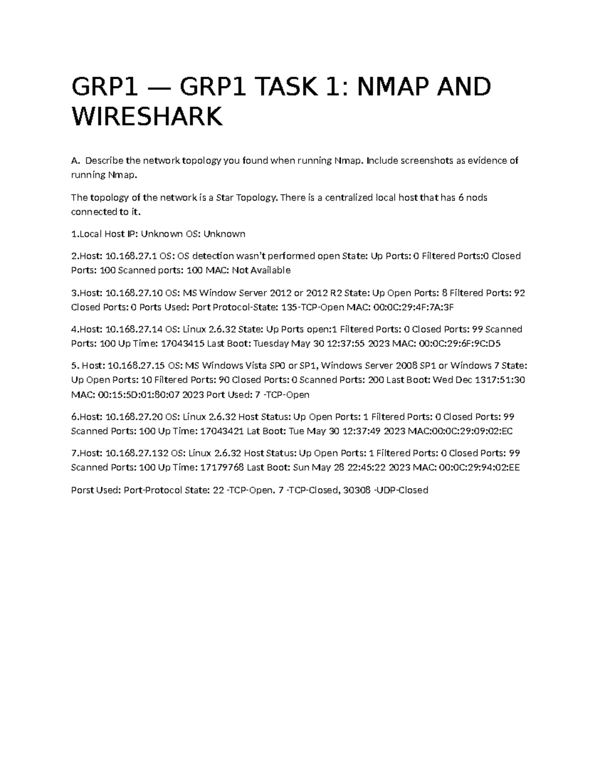 Task1 - GRP1 — GRP1 TASK 1: NMAP AND WIRESHARK - GRP1 — GRP1 TASK 1 ...