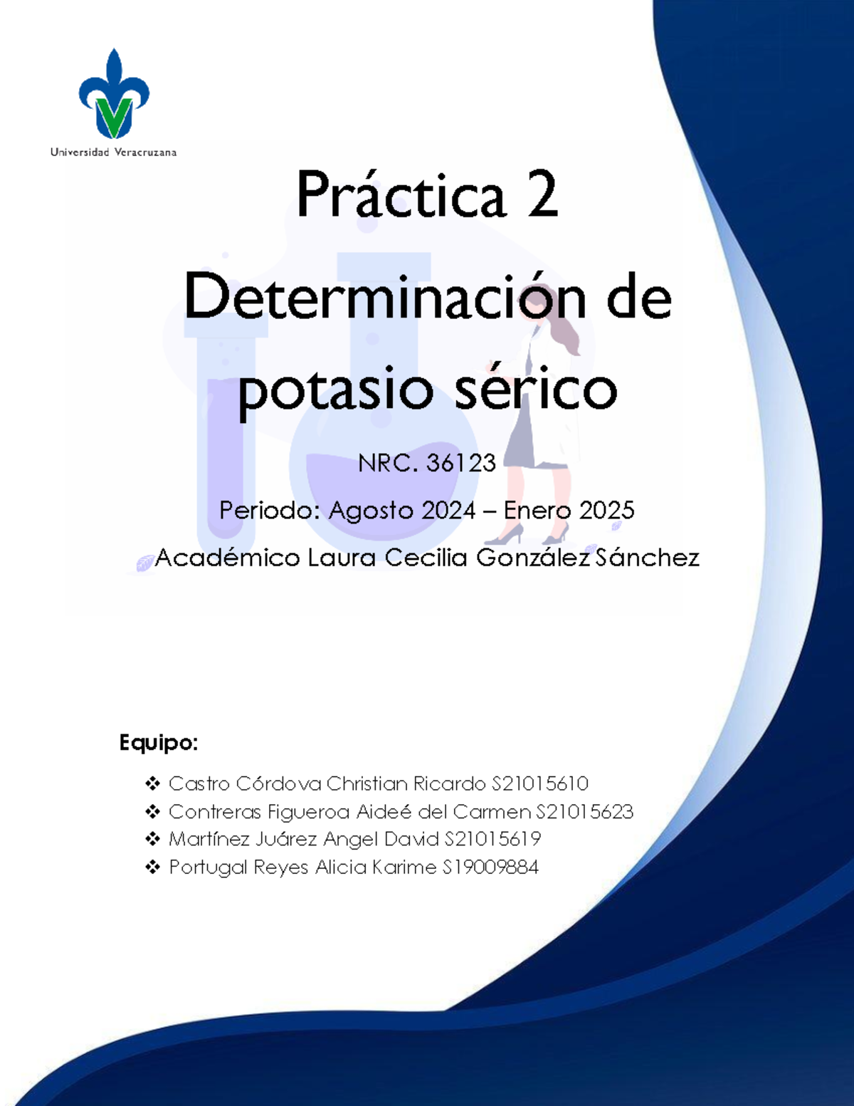 Practica 2 Determinación de K serico - Práctica 2 Determinación de ...