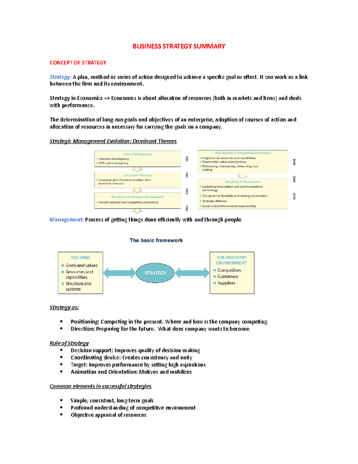 Business Strategy Overview for MGMT 101: Key Concepts and Analysis ...
