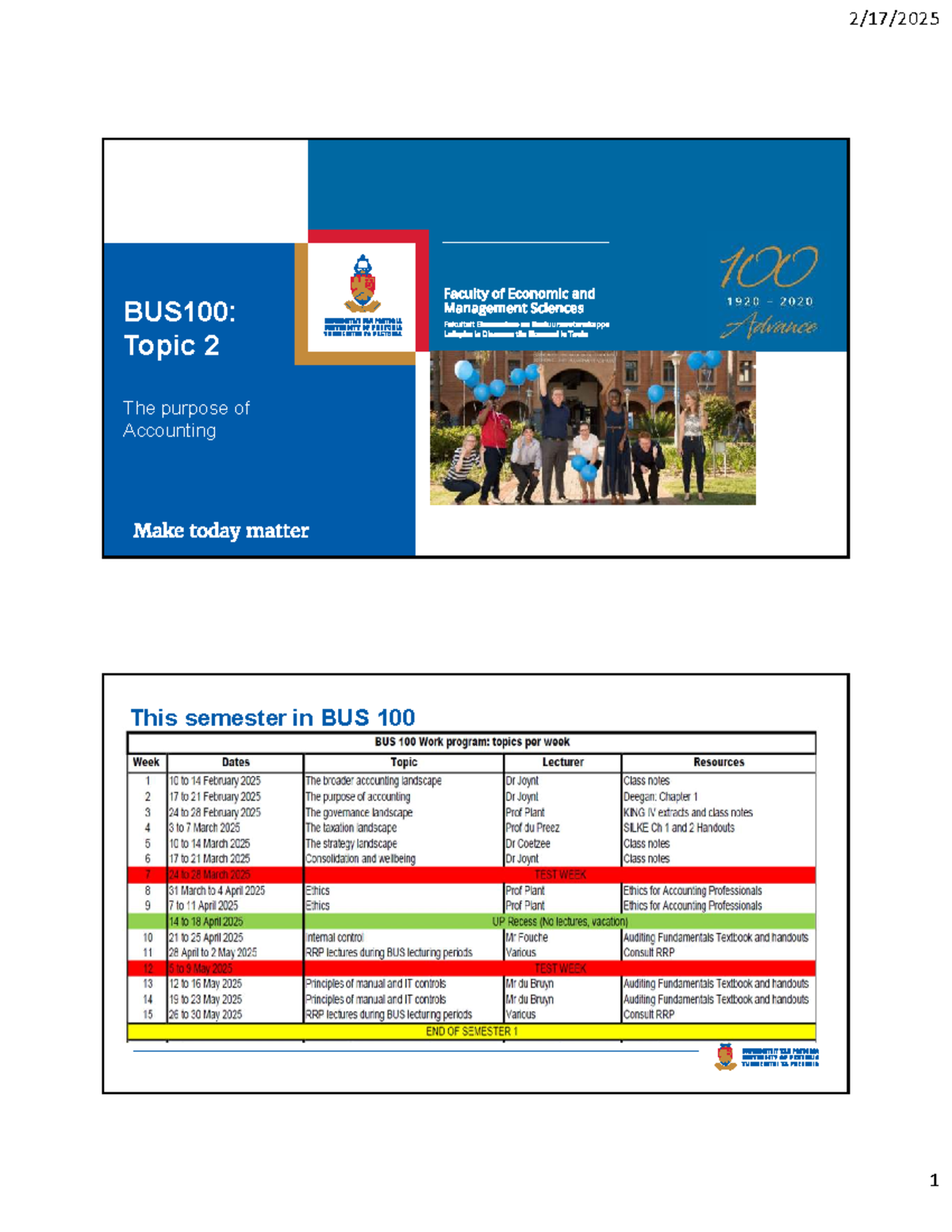 BUS100: Understanding the Purpose of Accounting and Accountability ...