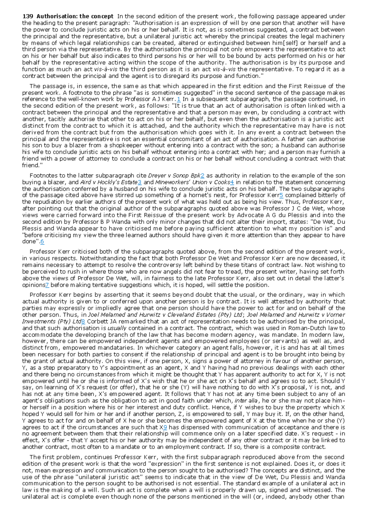 139 Authorization: Examining the Unilateral Juristic Act Concept - Studocu