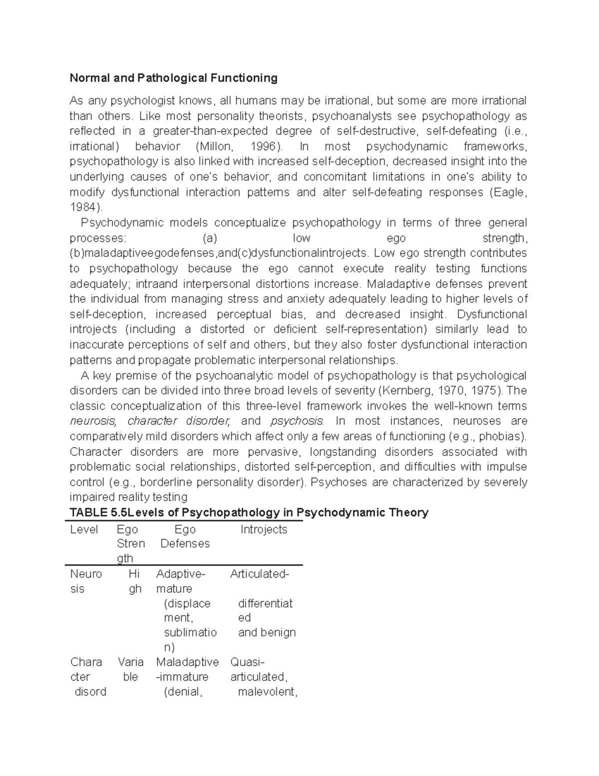 5.5 Psychodynamic Personality Models: Insights into Psychopathology ...