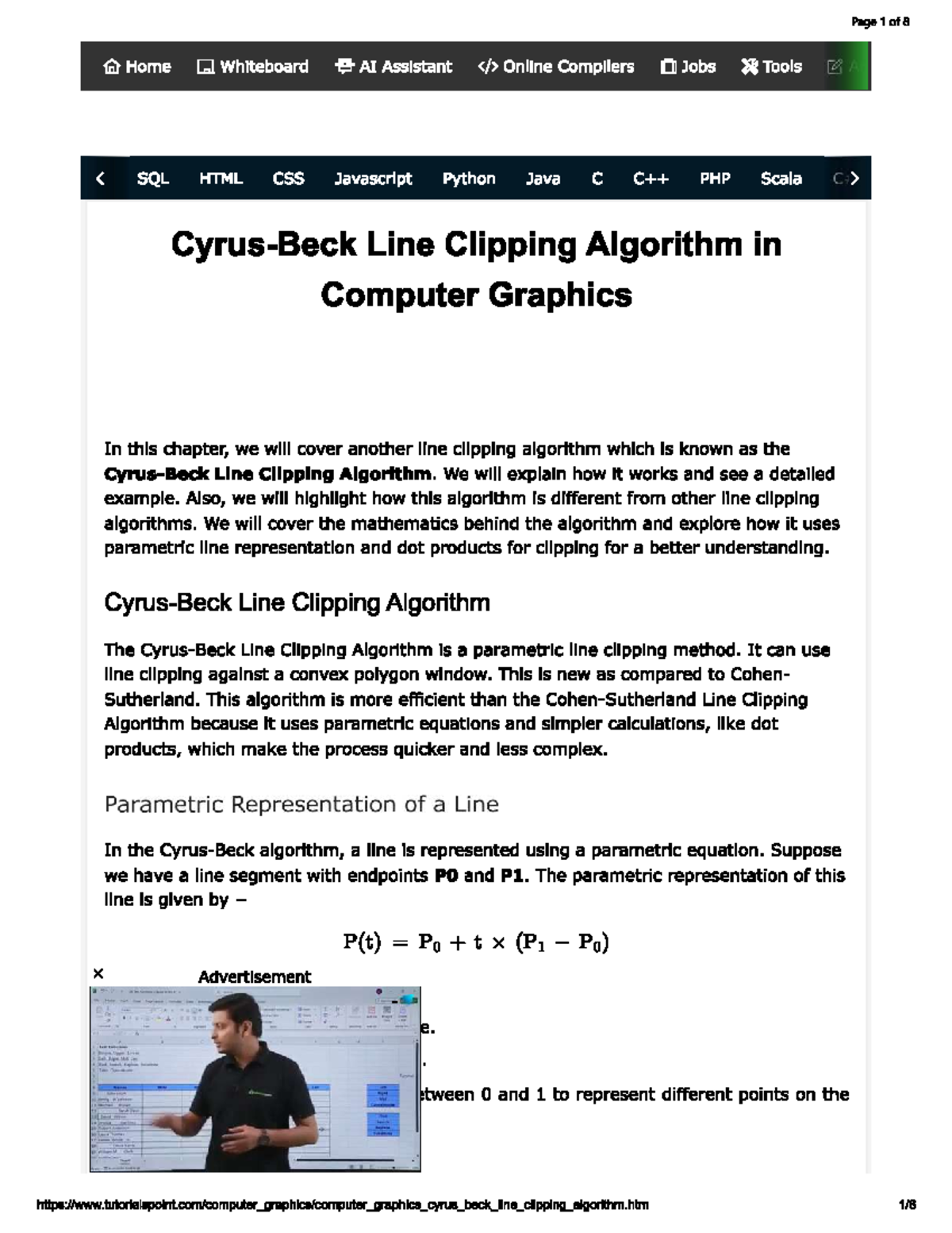 CSE 202: Line Clipping Algorithm Using Cyrus-Beck Method - Studocu