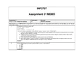 Quiz: TUT 201- Assignment 01 Memo - INF3707 | Studocu