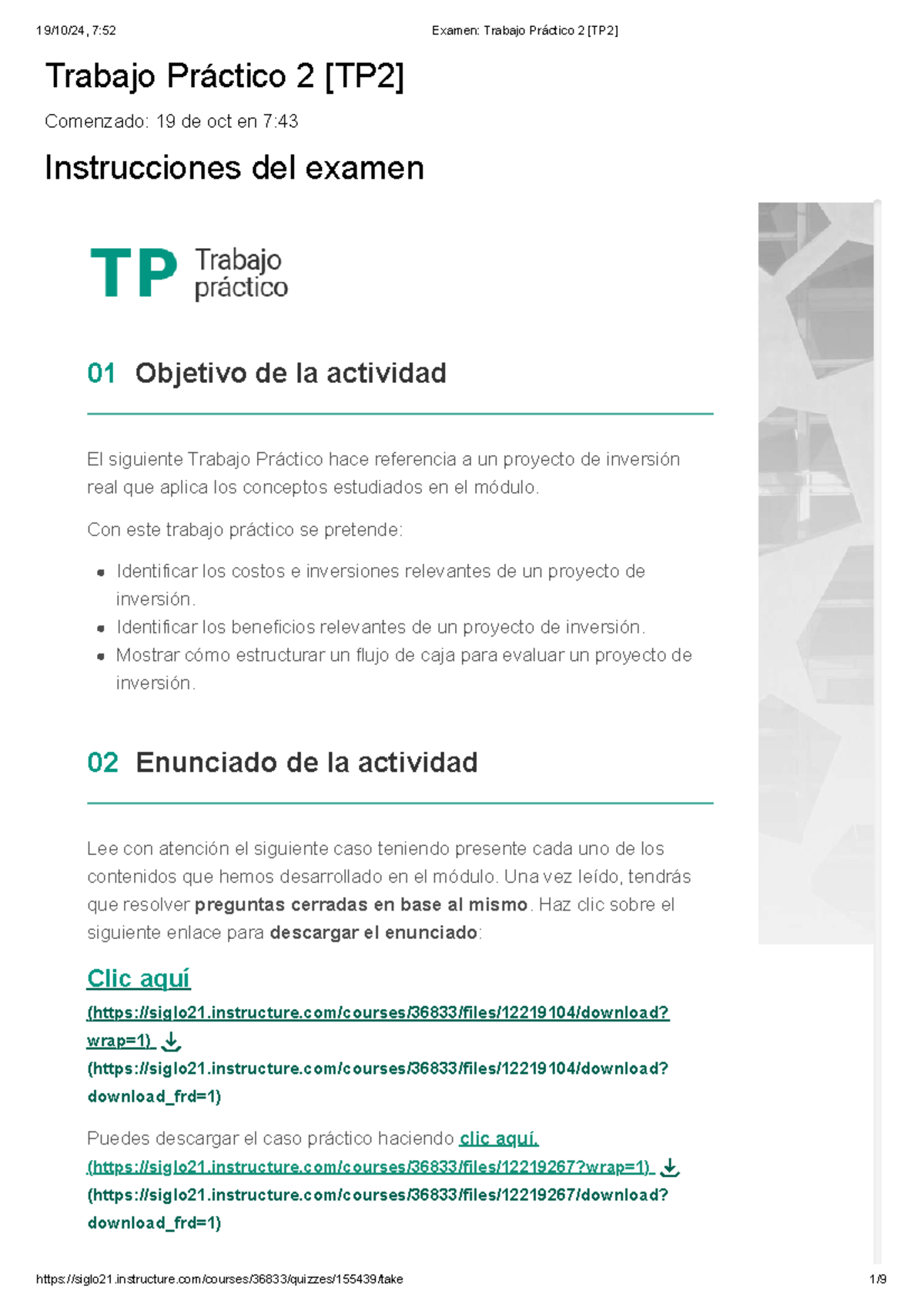 Trabajo Práctico 2: Formulación y Evaluación de Proyectos (TP 2) - Studocu