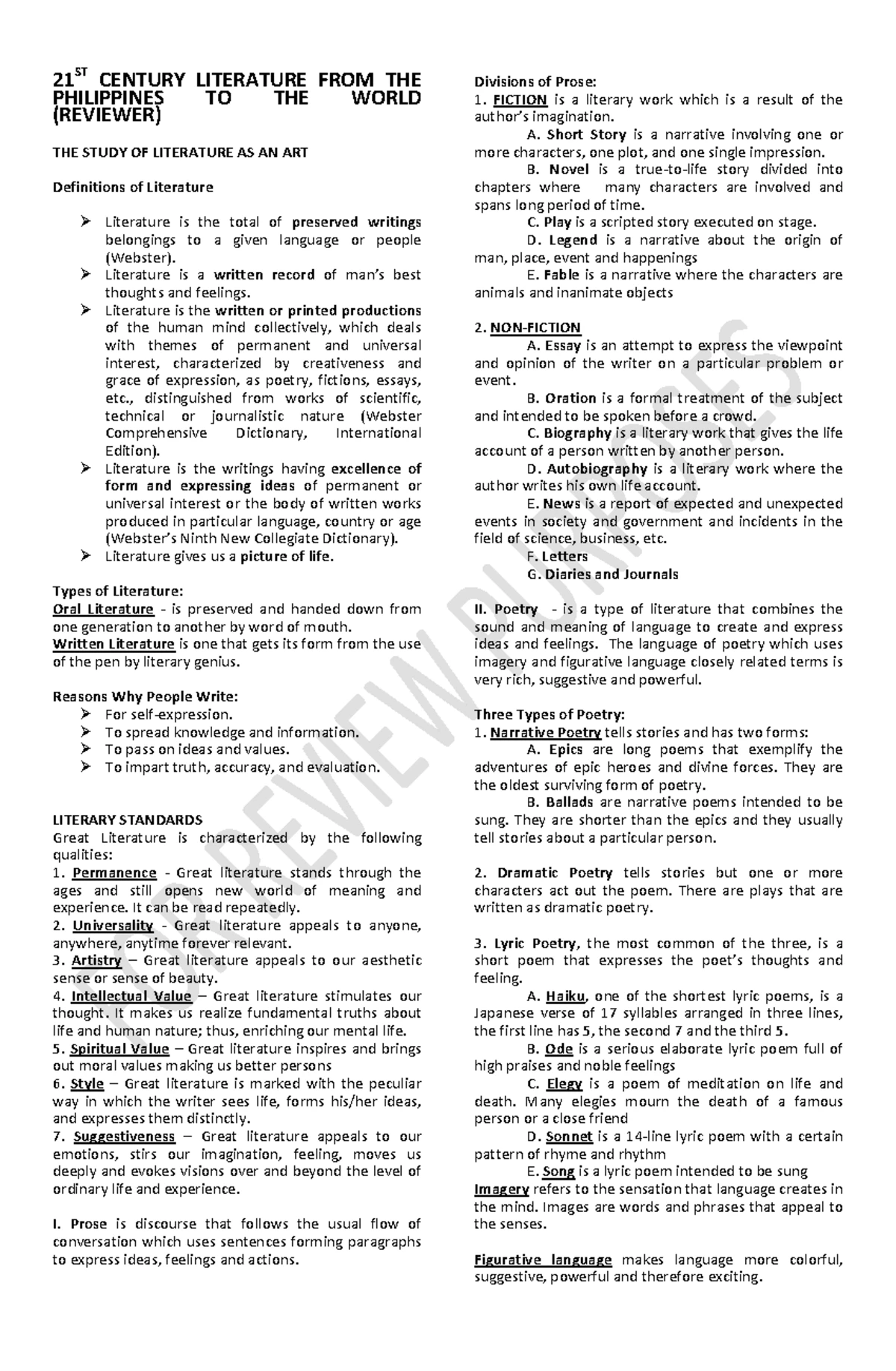 Reviewer 21st Century Literature - 21 st Century Literature from ...