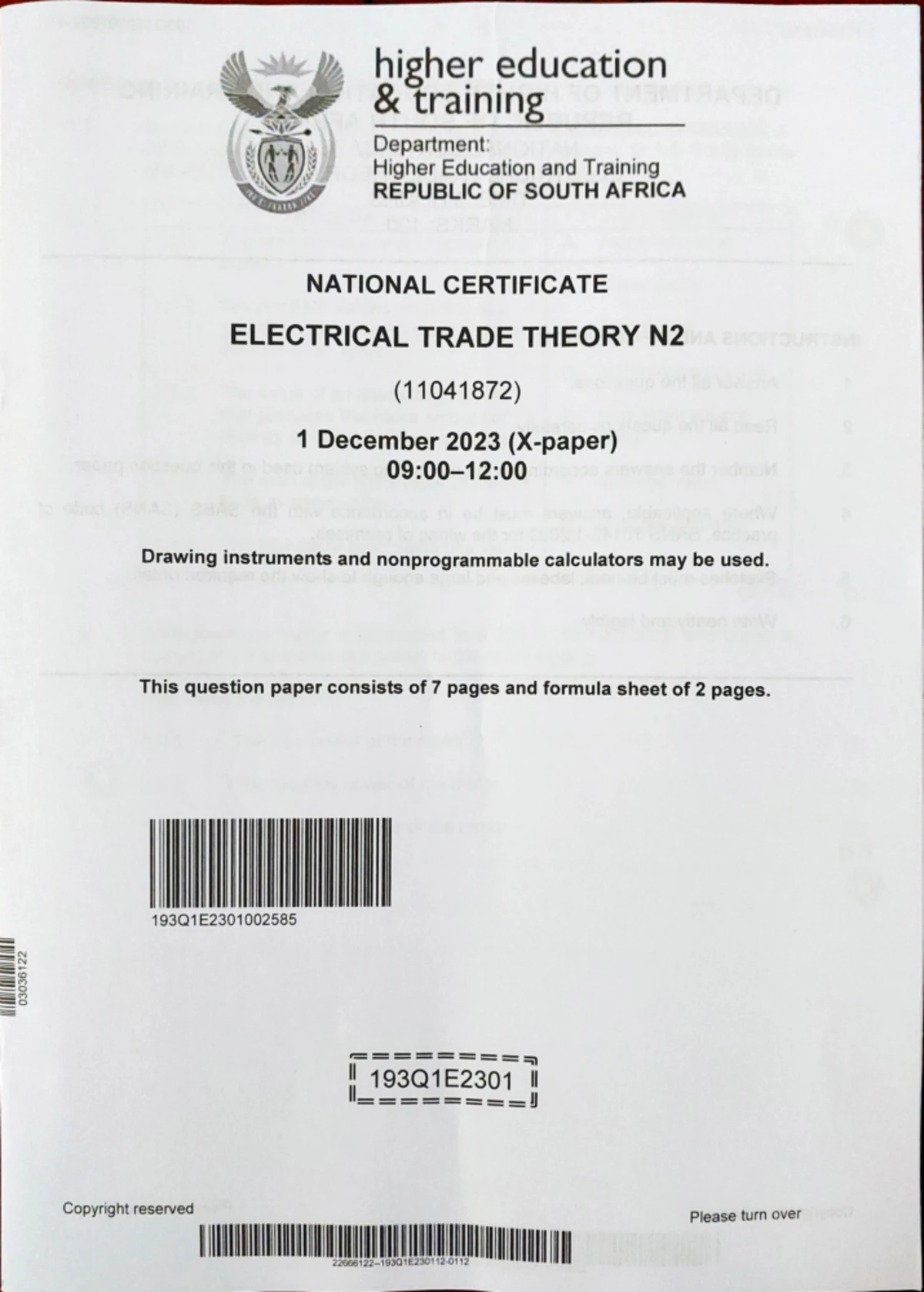 Ecsa registration report example - 1 of 9 Surname and Initials ...