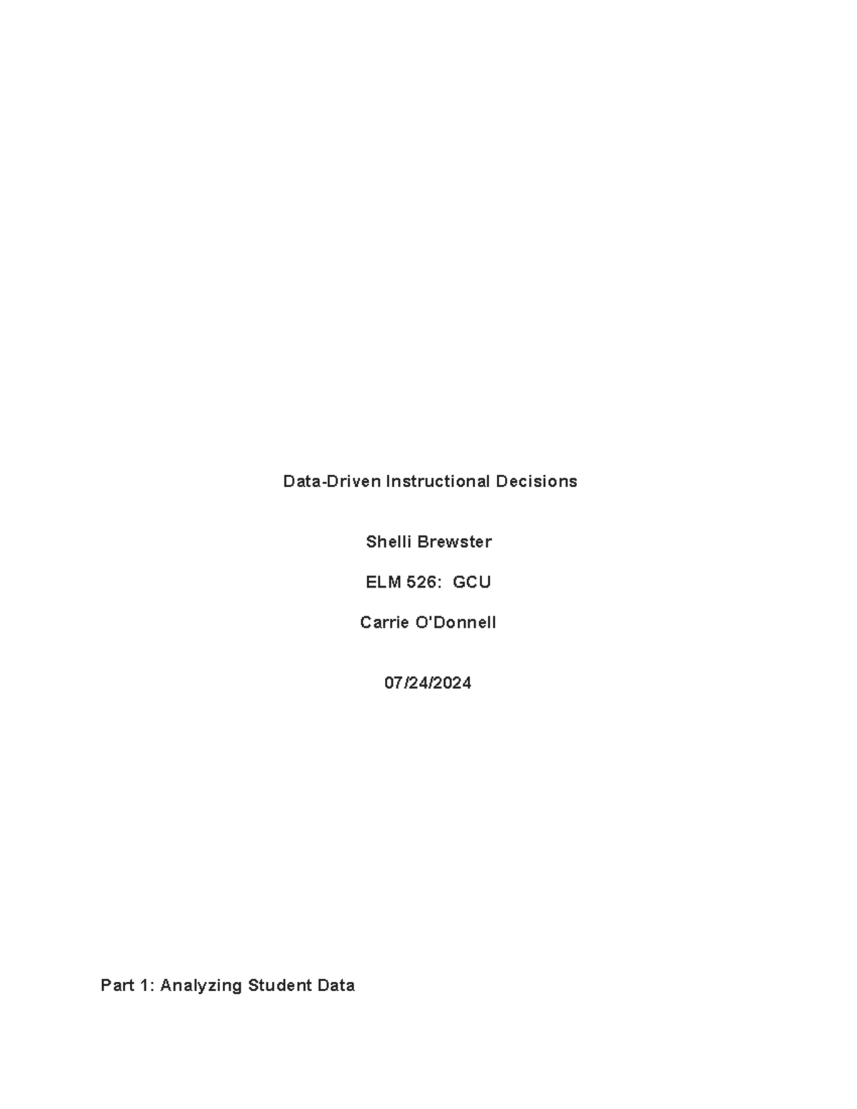Data-Driven Instructional Decisions: ELM 526 Case Studies Insights ...