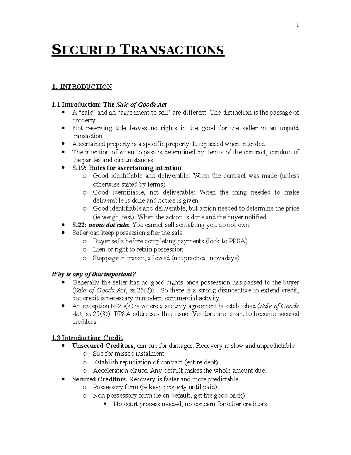 Secured Transactions Overview - CENK-TRANS 0407b Notes - Studocu