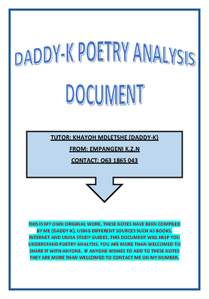 [Solved] Discuss the structural difference of the poem for the children ...