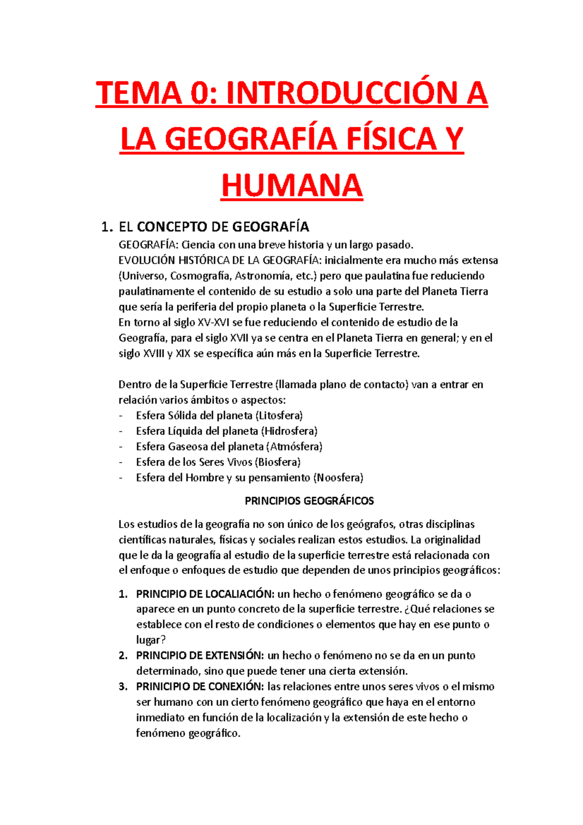 TEMA 0. Introducción Geografía - TEMA 0: INTRODUCCIÓN A LA GEOGRAFÍA ...