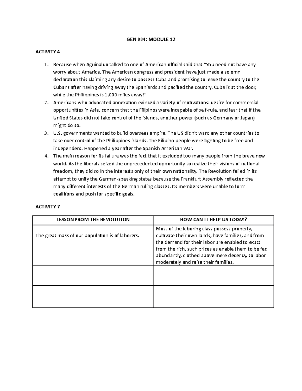 GEN 004 - Module 12 - GEN 004: MODULE 12 ACTIVITY 4 Because when ...
