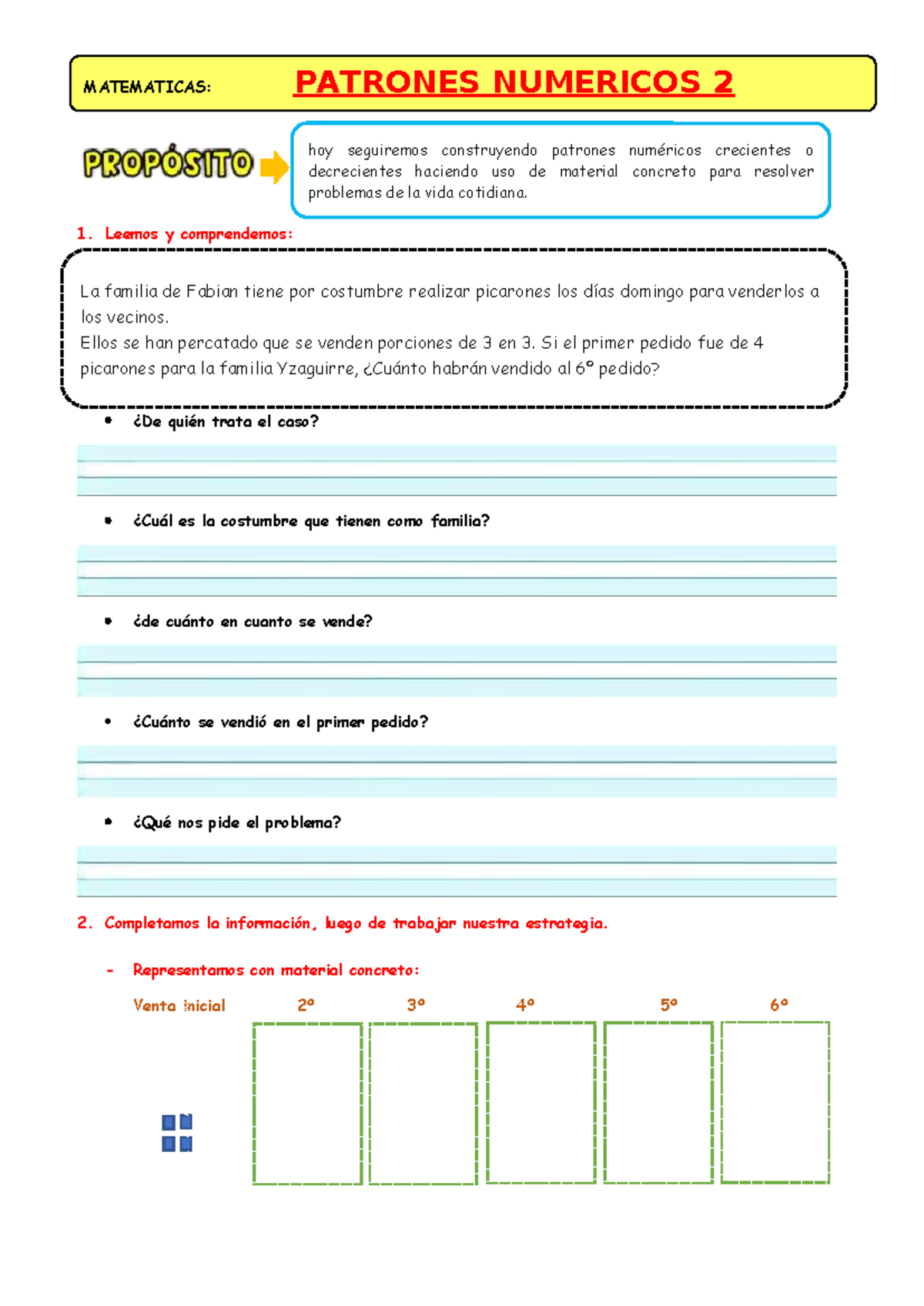MAT 2: Patrones Numéricos y Estrategias de Resolución - Studocu