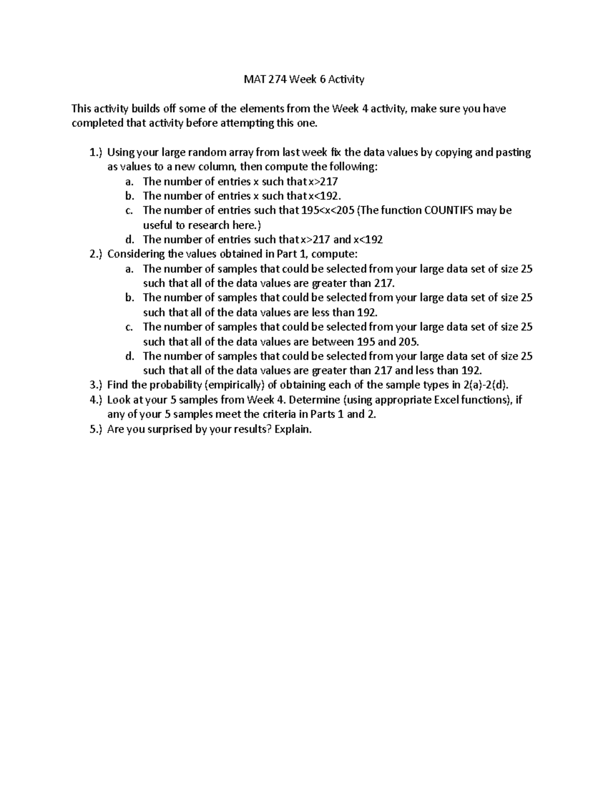 MAT 274 Week 6 Activity: Building on Week 4 Data Analysis Techniques ...