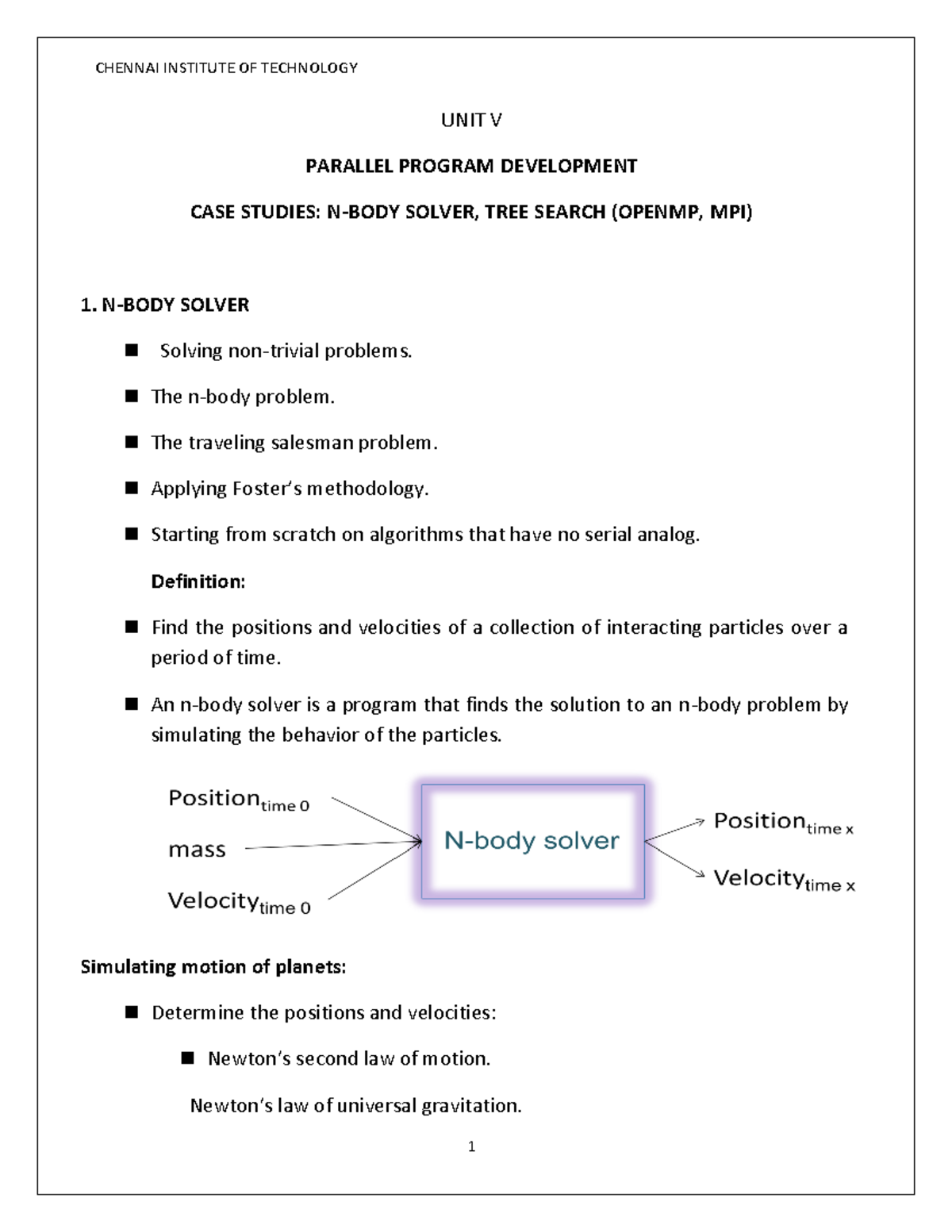 **MCA 01 Unit V: Parallel Program Development & Case Studies (OpenMP ...