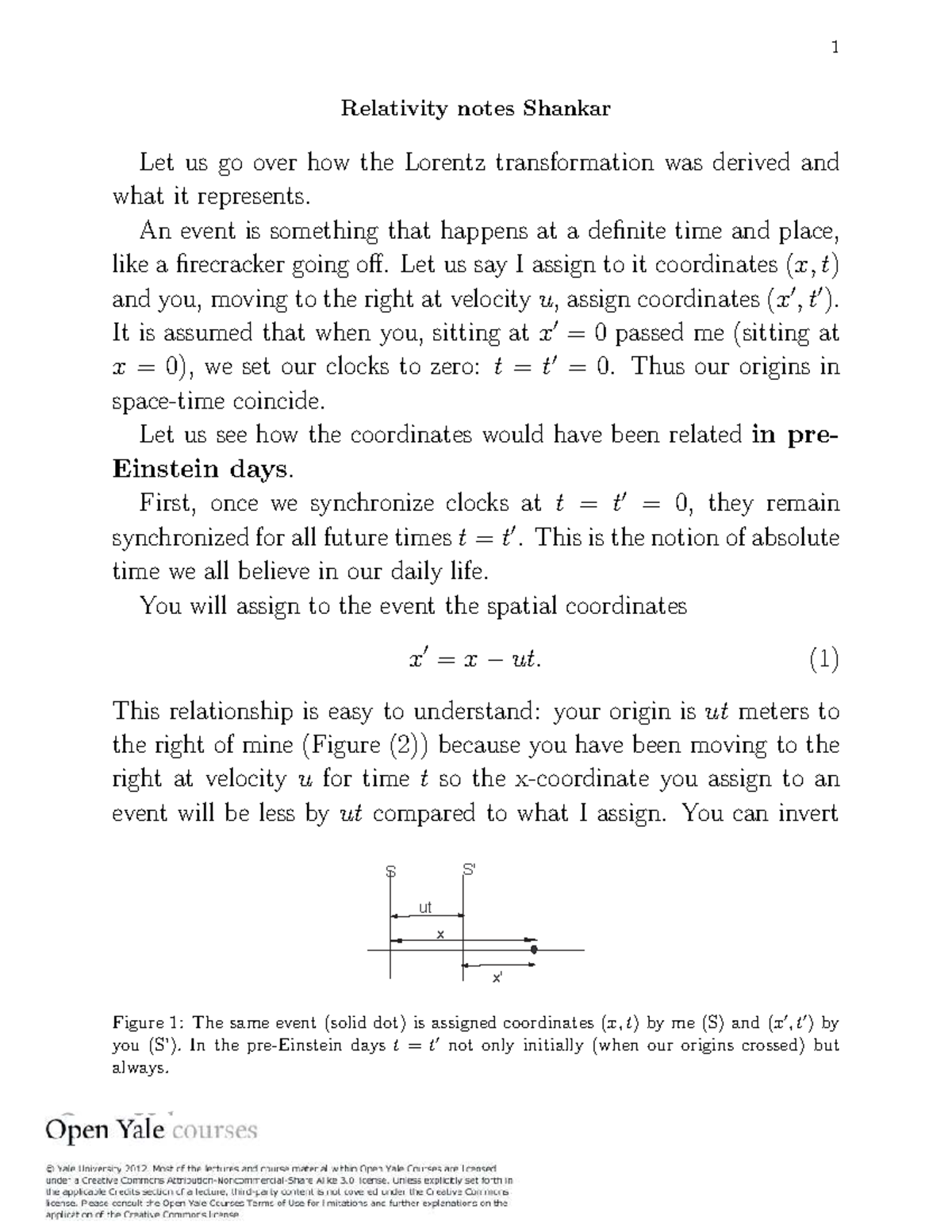 Relativity Notes (PHYS 101) - Solutions for Exercise 3 - Studocu