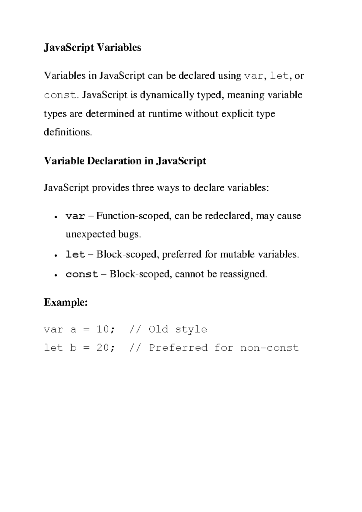 WEB I Javascript 002 Variables AND Datatypes - JavaScript Variables ...