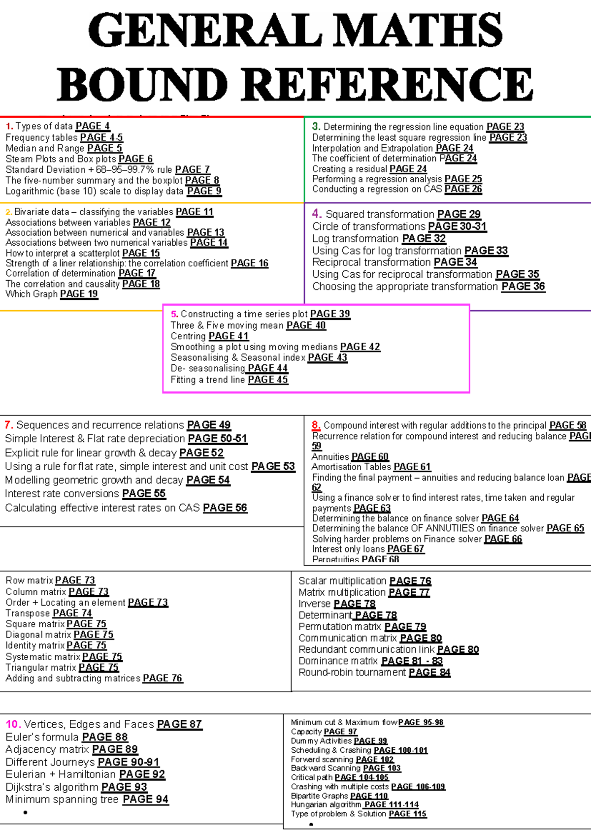General Maths 2A: Data Analysis Comprehensive Guide - Studocu