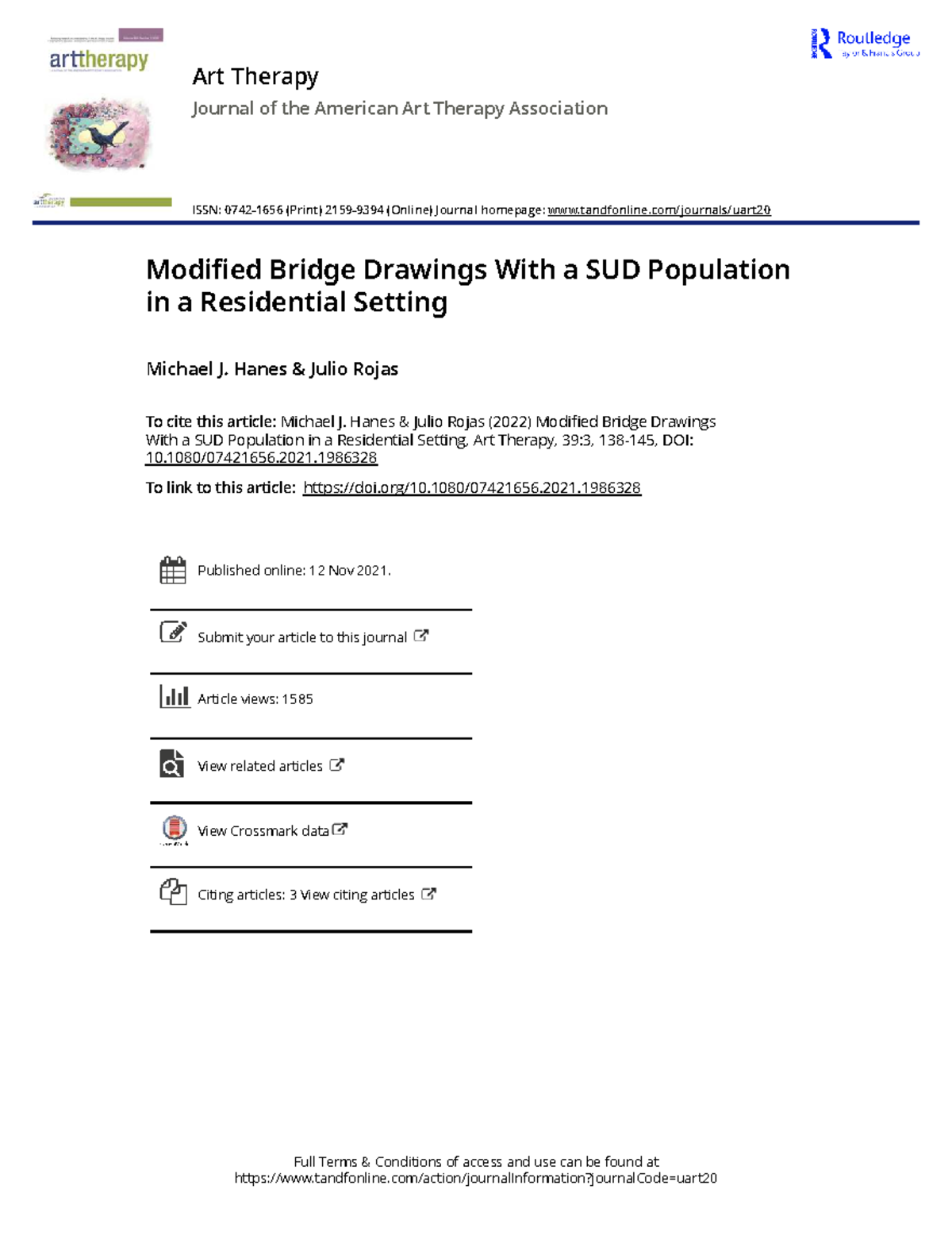 Modified Bridge Drawings in SUD Treatment: A Case Study Analysis - Studocu