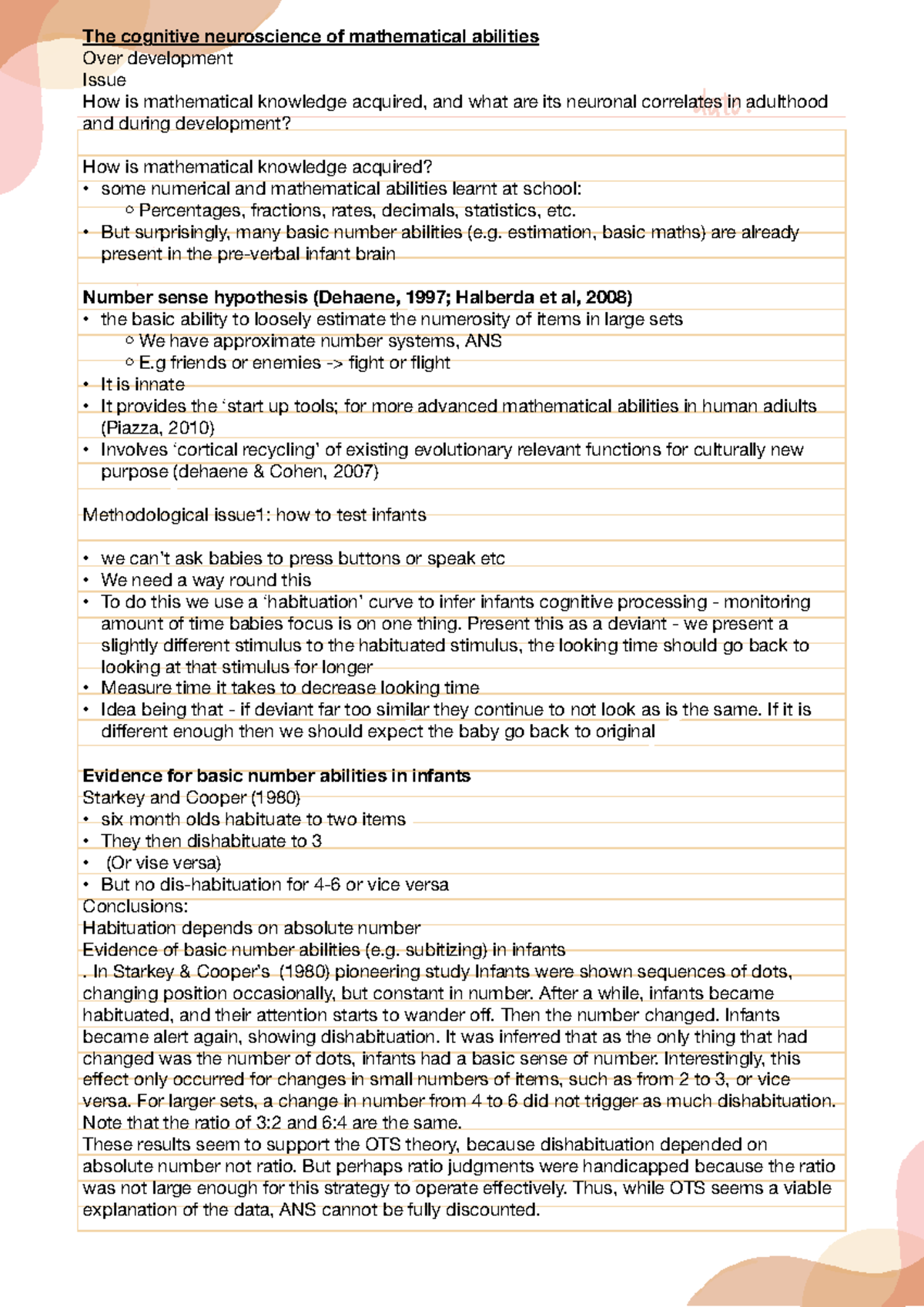 Cognitive Neuroscience of Mathematical Abilities: Developmental ...